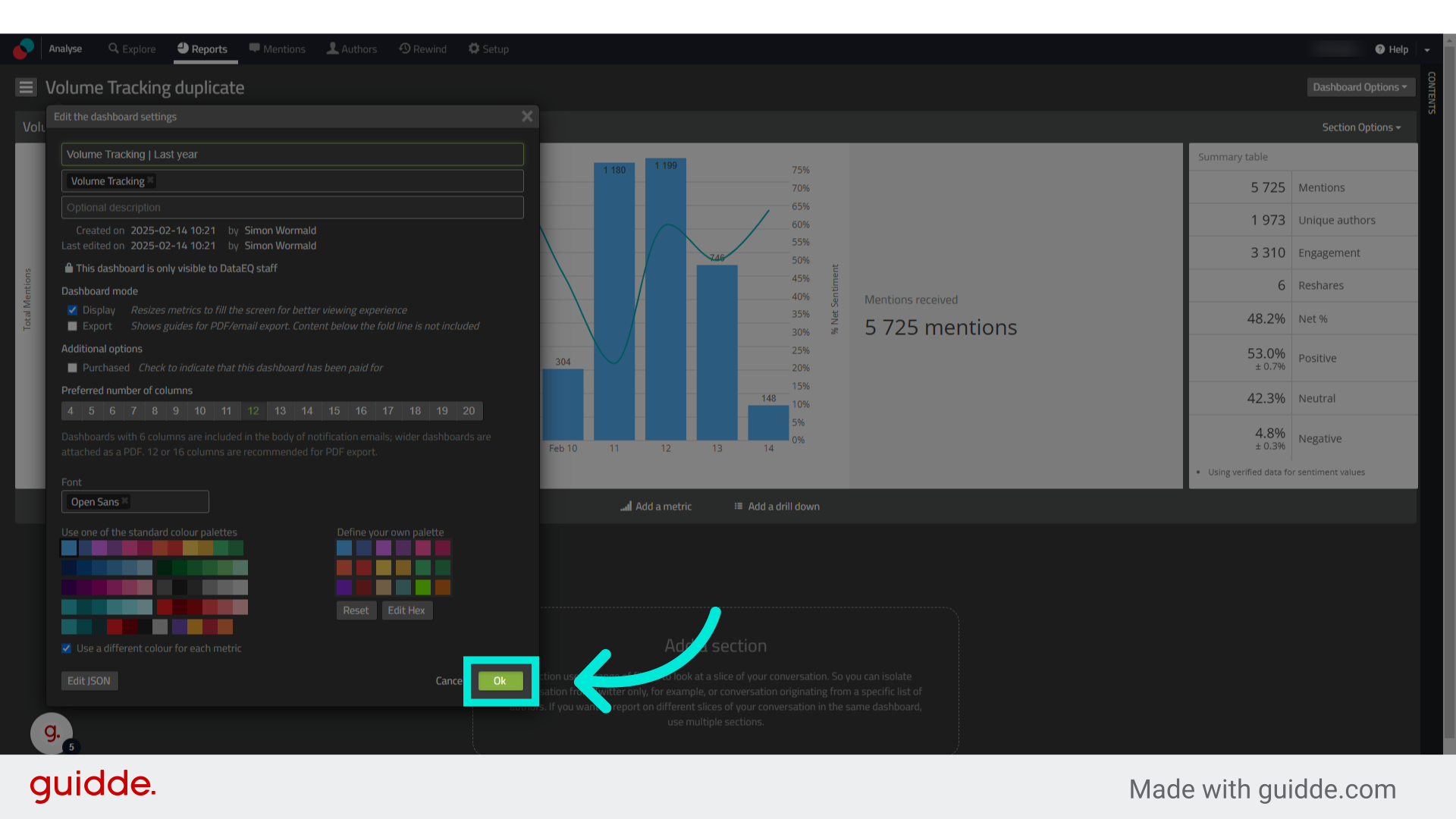 How do I duplicate dashboards in Analyse?