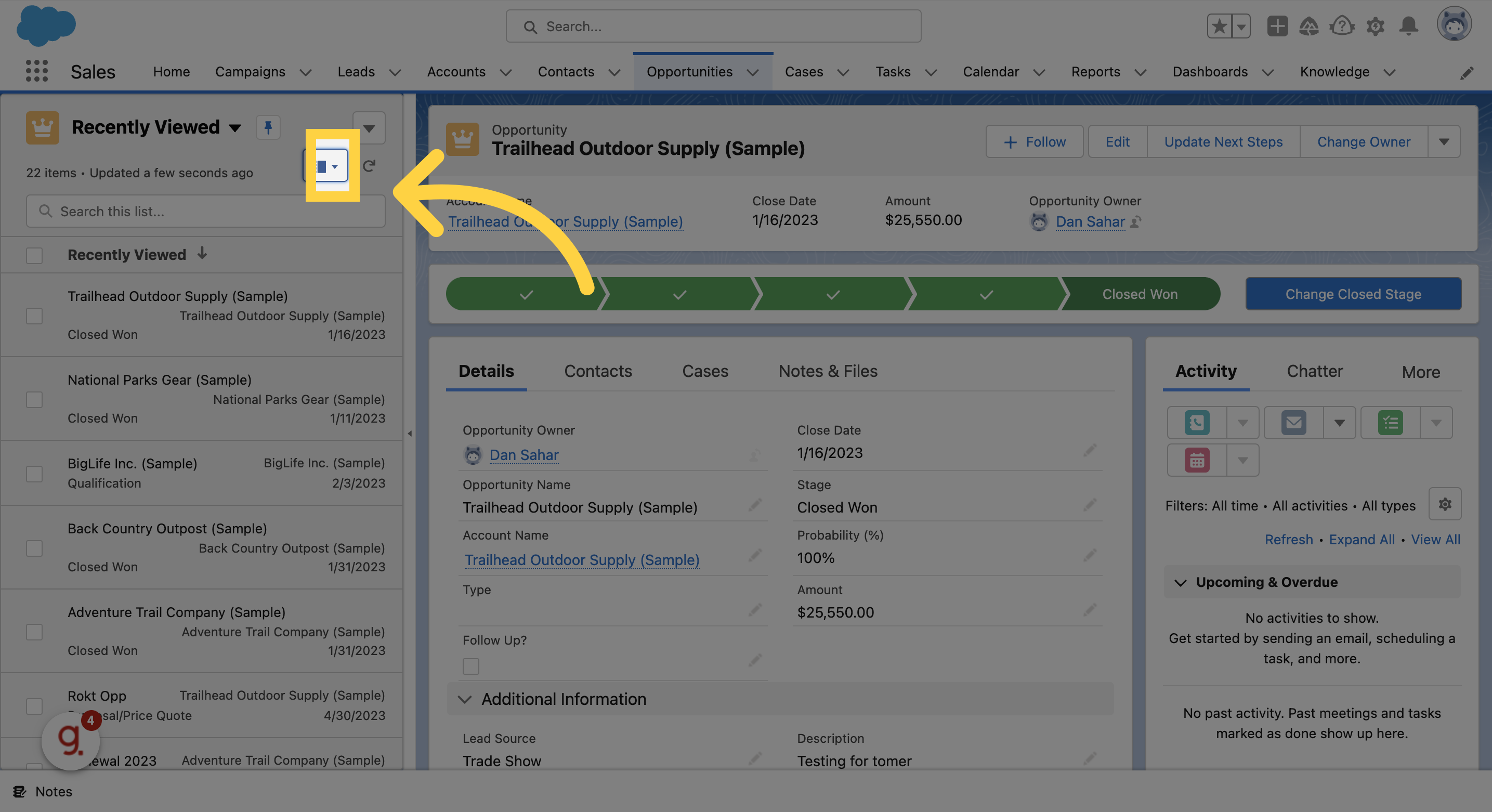 How to create a list view in Salesforce - Guidde | Gallery
