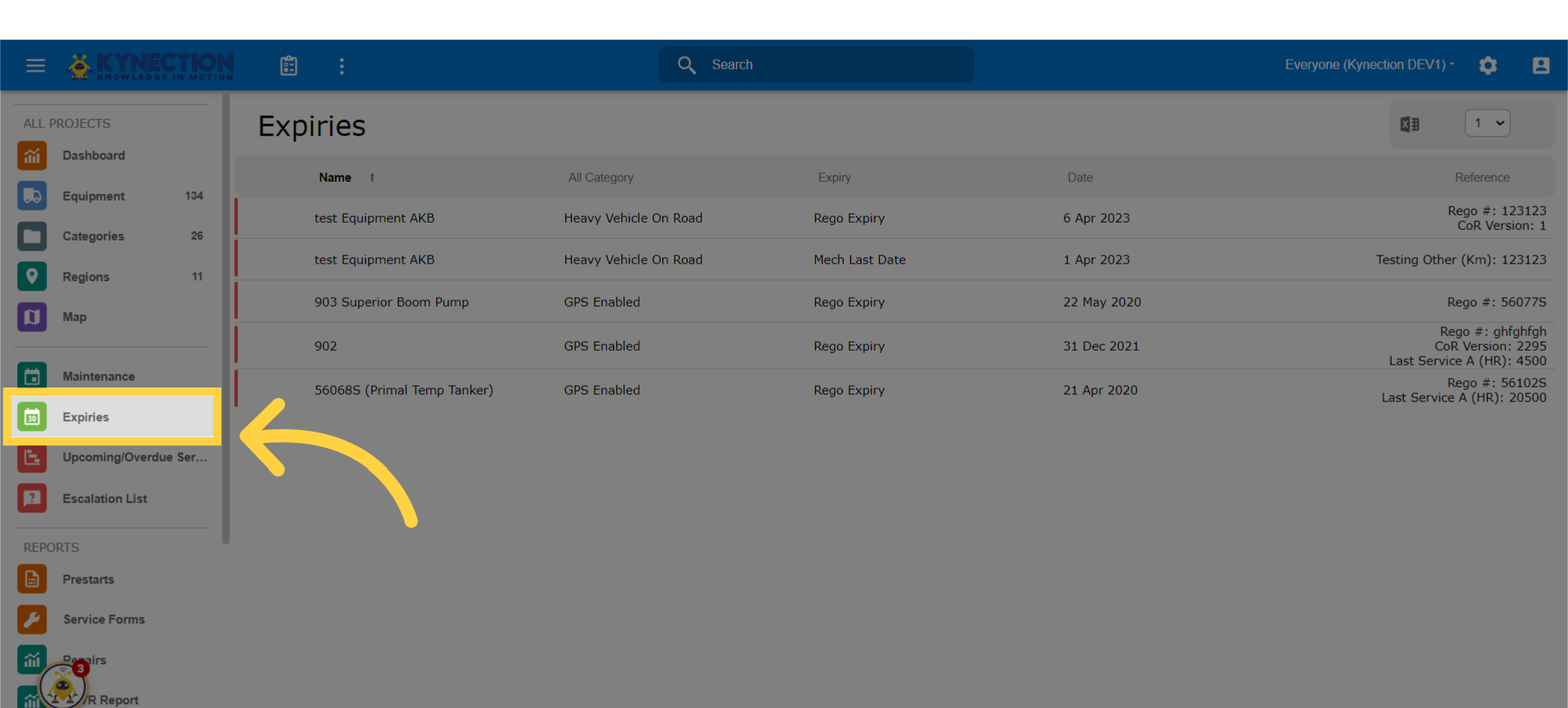 Updated Expires Table – Kynection