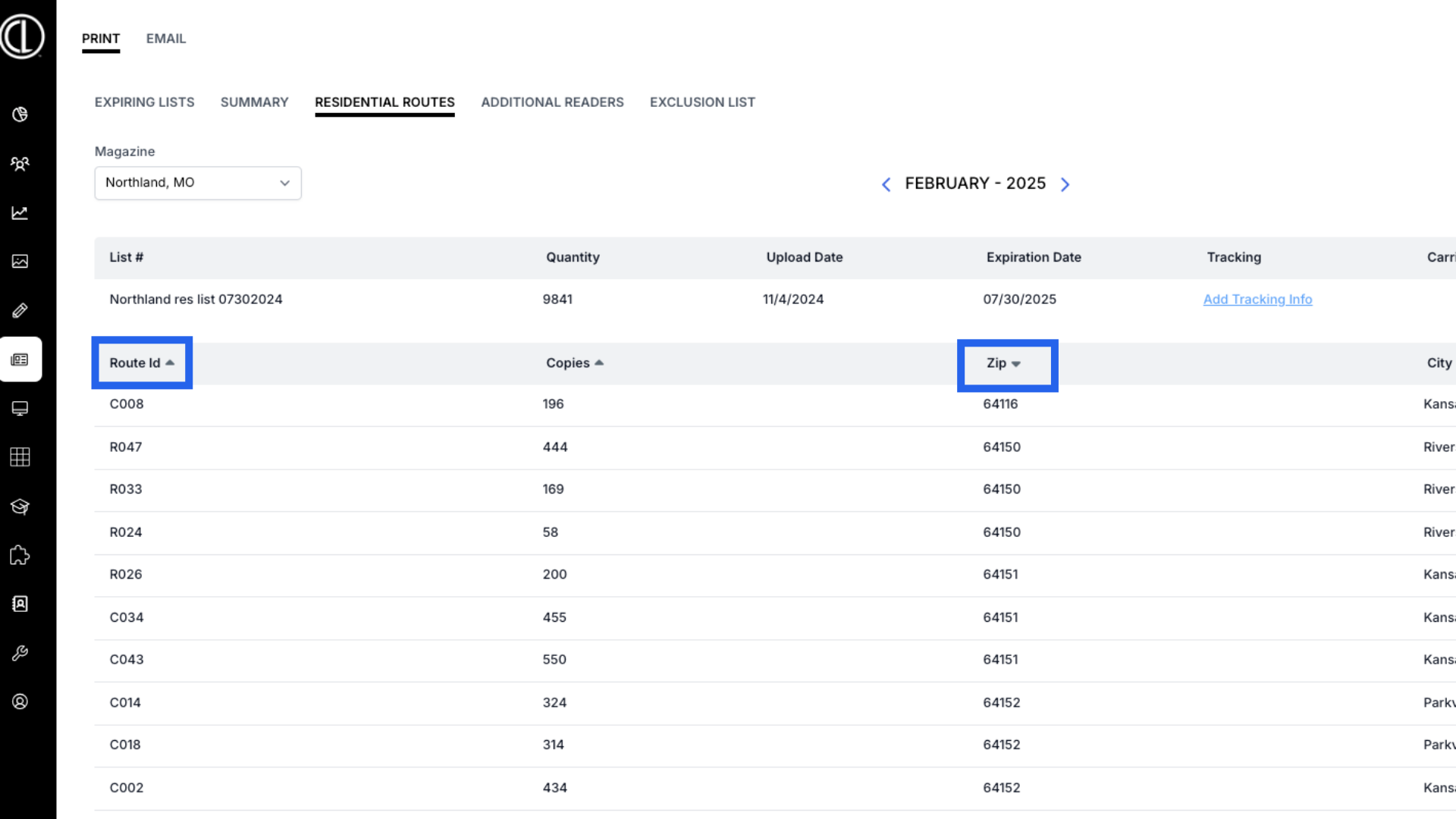 Identifying Mailing Routes with Melissa Lookups - City Lifestyle ...