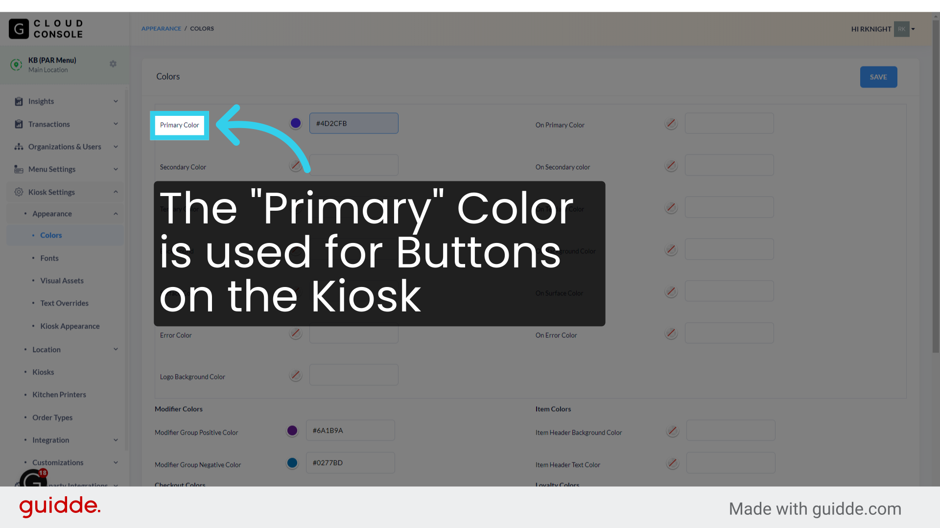 How to Update Color Codes for your Kiosks in the GRUBBRR Console