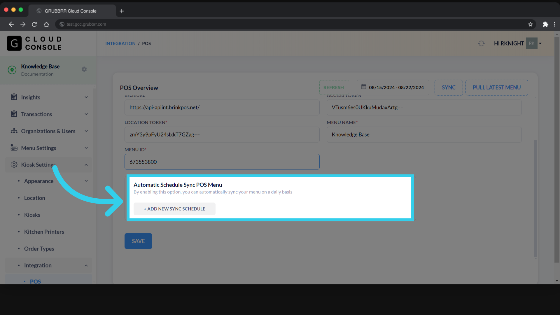 How to Set Up a PAR Brink Integration with Channel Menus in the GRUBBRR ...
