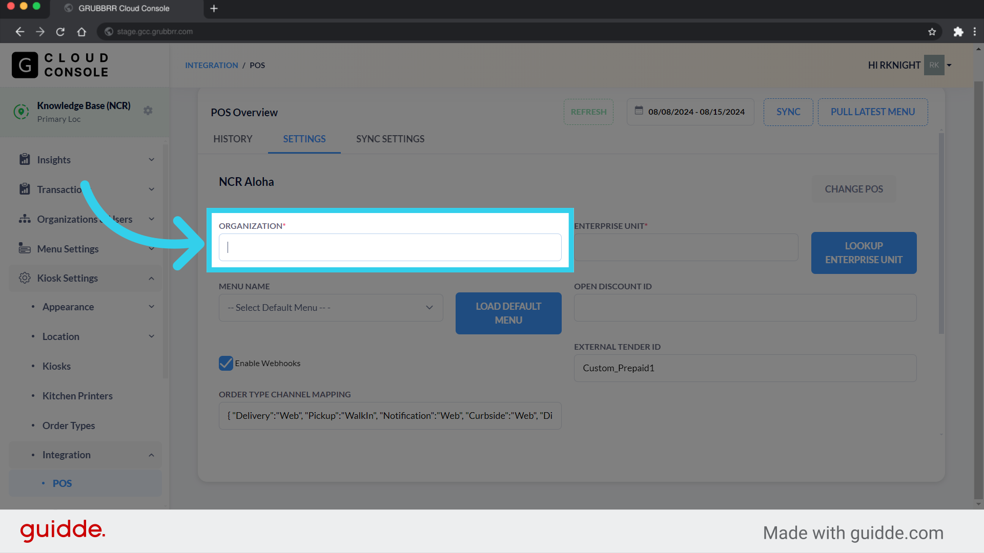 How to Set Up an NCR Aloha Essentials Integration in the GRUBBRR Cloud ...