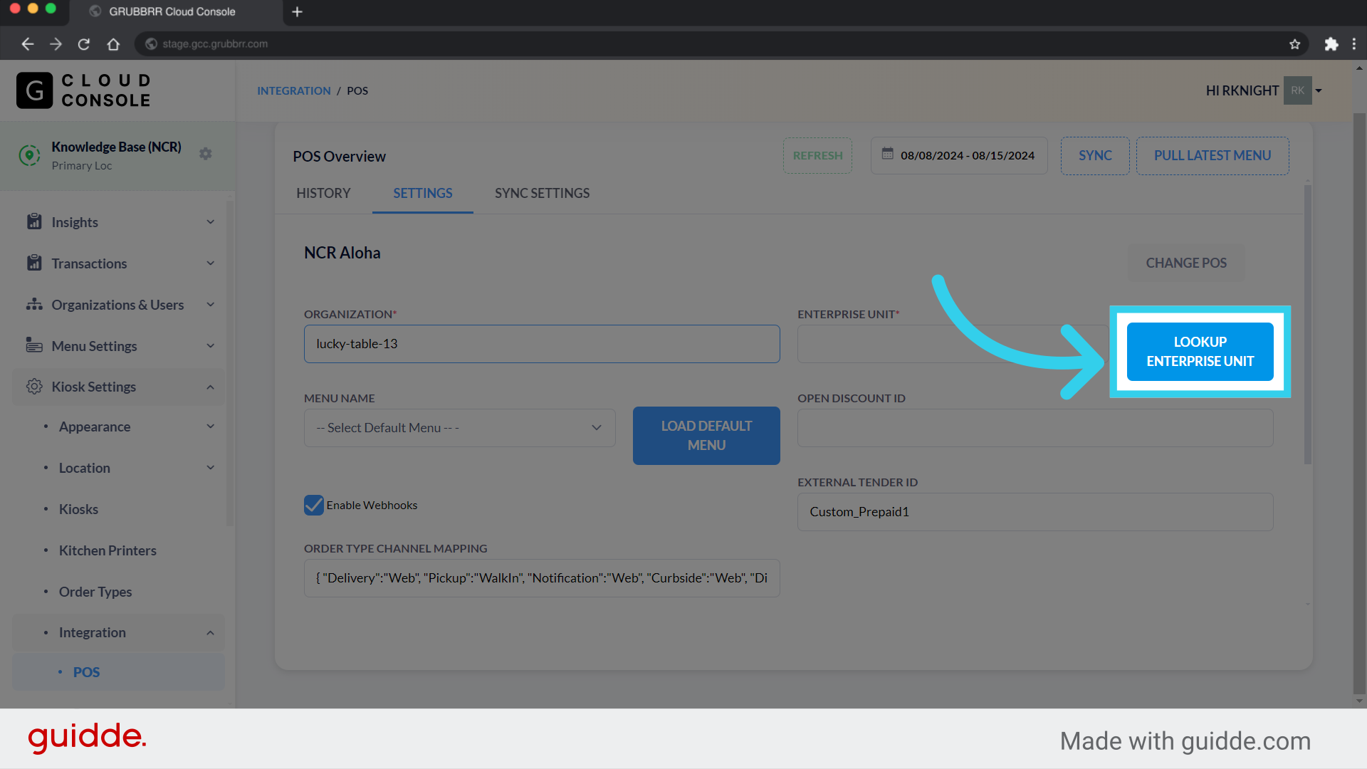 How to Set Up an NCR Aloha Essentials Integration in the GRUBBRR Cloud ...
