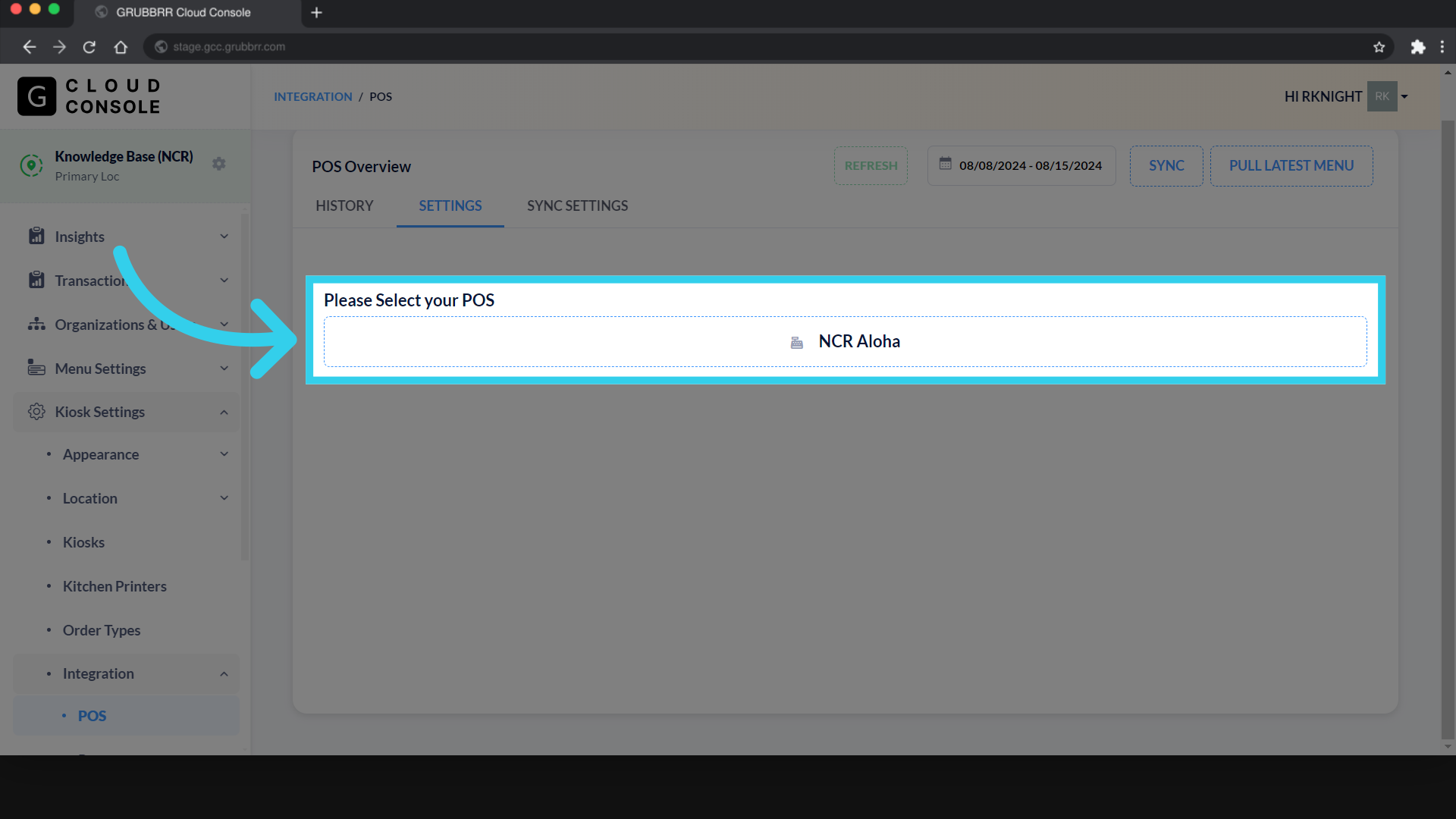 How to Set Up an NCR Aloha Essentials Integration in the GRUBBRR Cloud ...