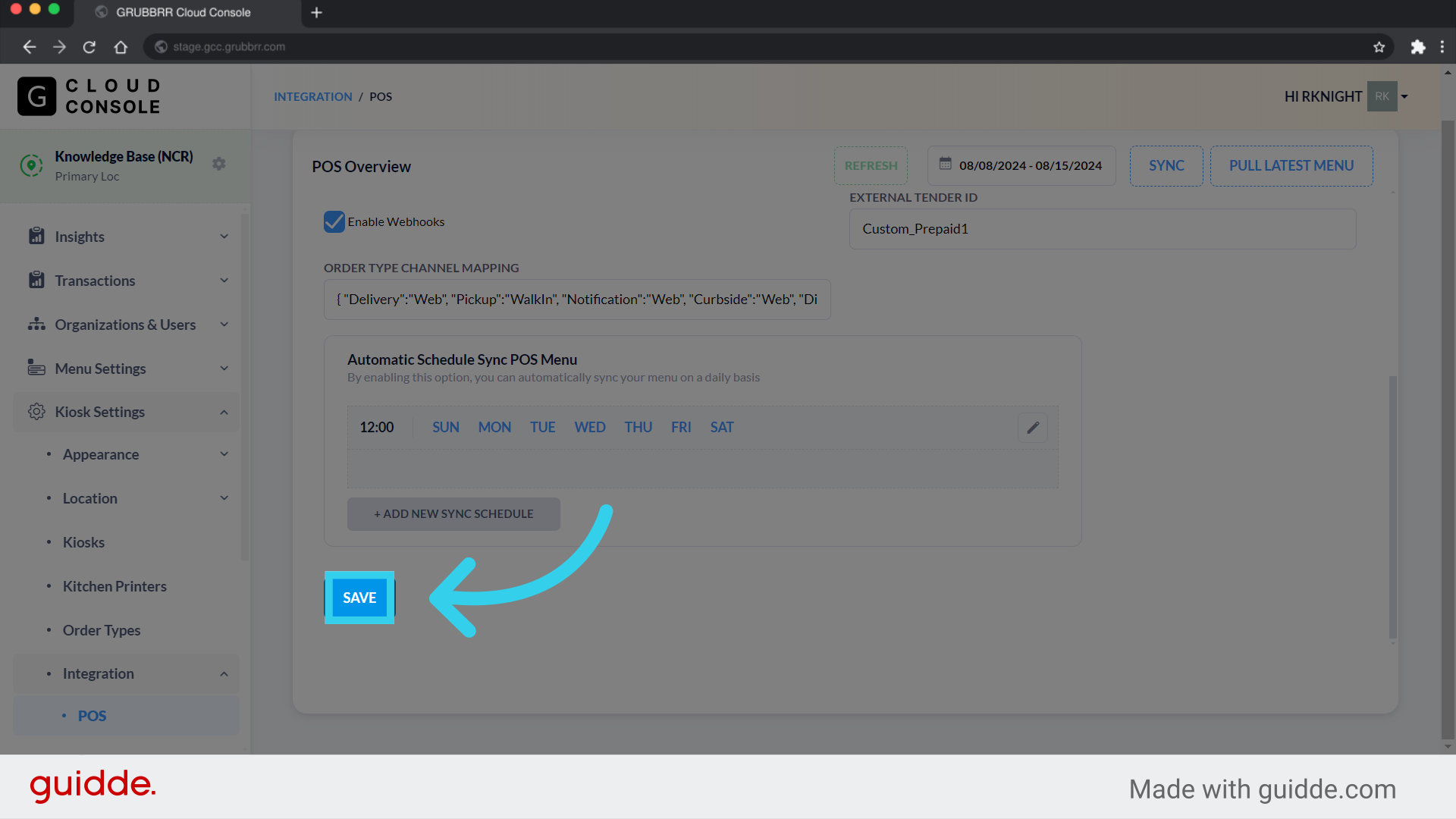 How to Set Up an NCR Aloha Essentials Integration in the GRUBBRR Cloud ...