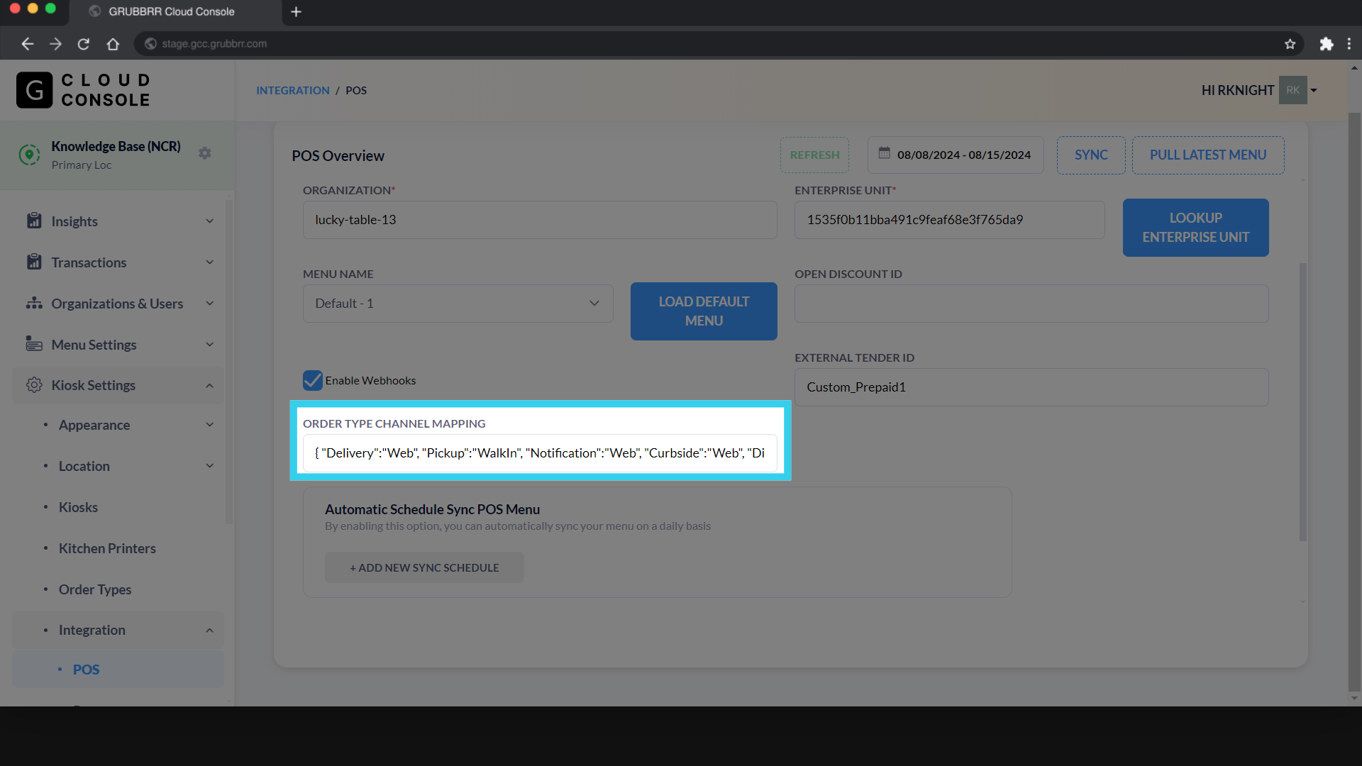 How to Set Up an NCR Aloha Essentials Integration in the GRUBBRR Cloud ...