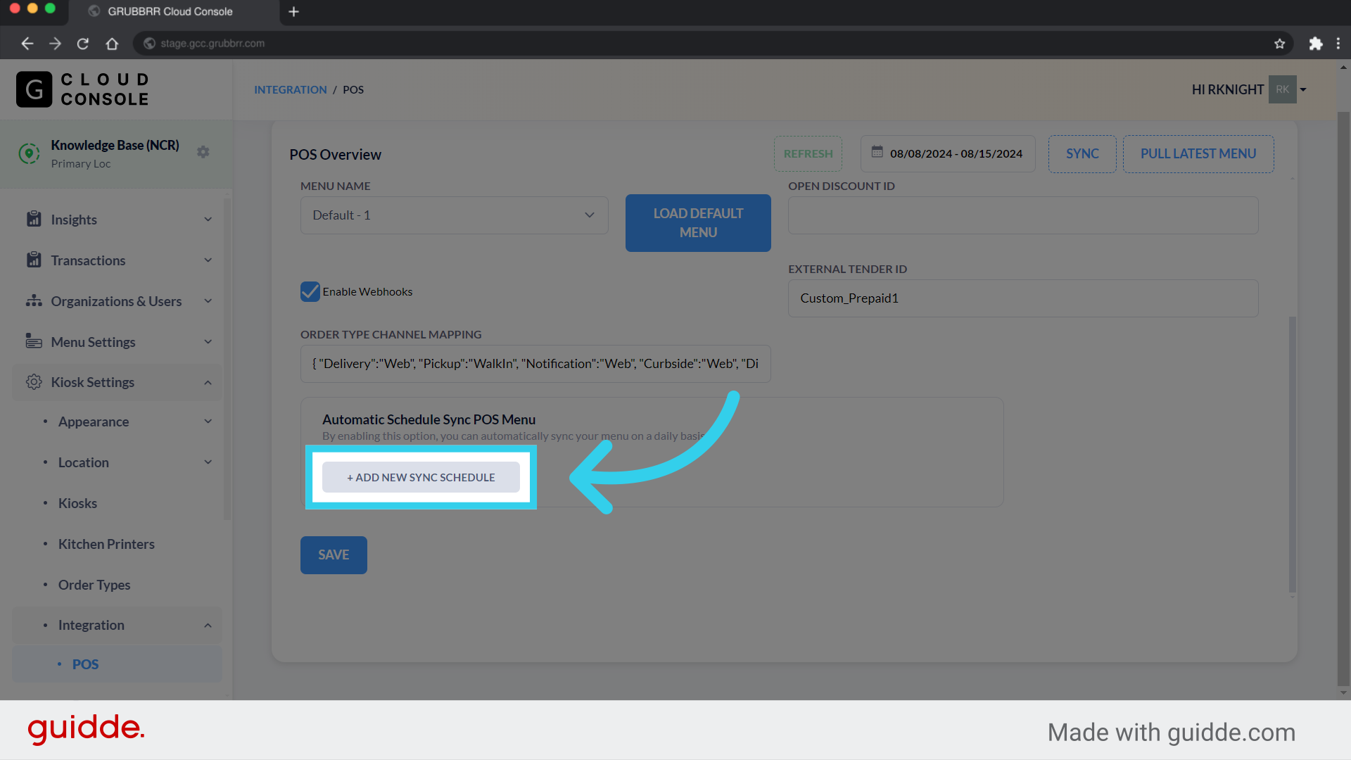 How to Set Up an NCR Aloha Essentials Integration in the GRUBBRR Cloud ...