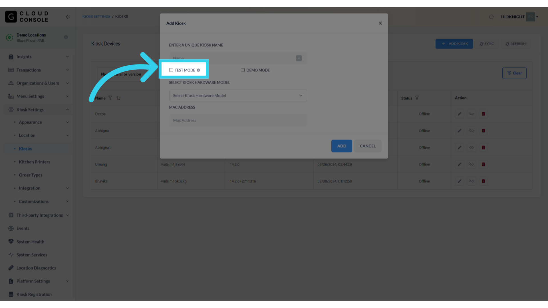 How to use the V.14+ Kiosk Emulator