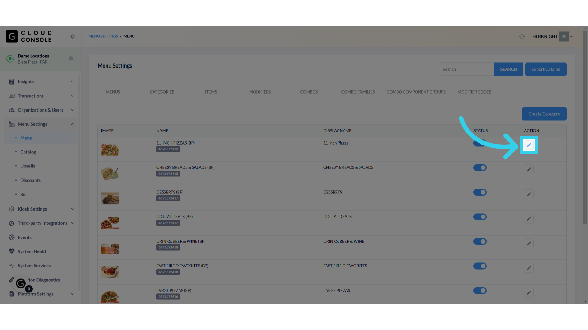 How to add Images to Category Headers in the GRUBBRR Console