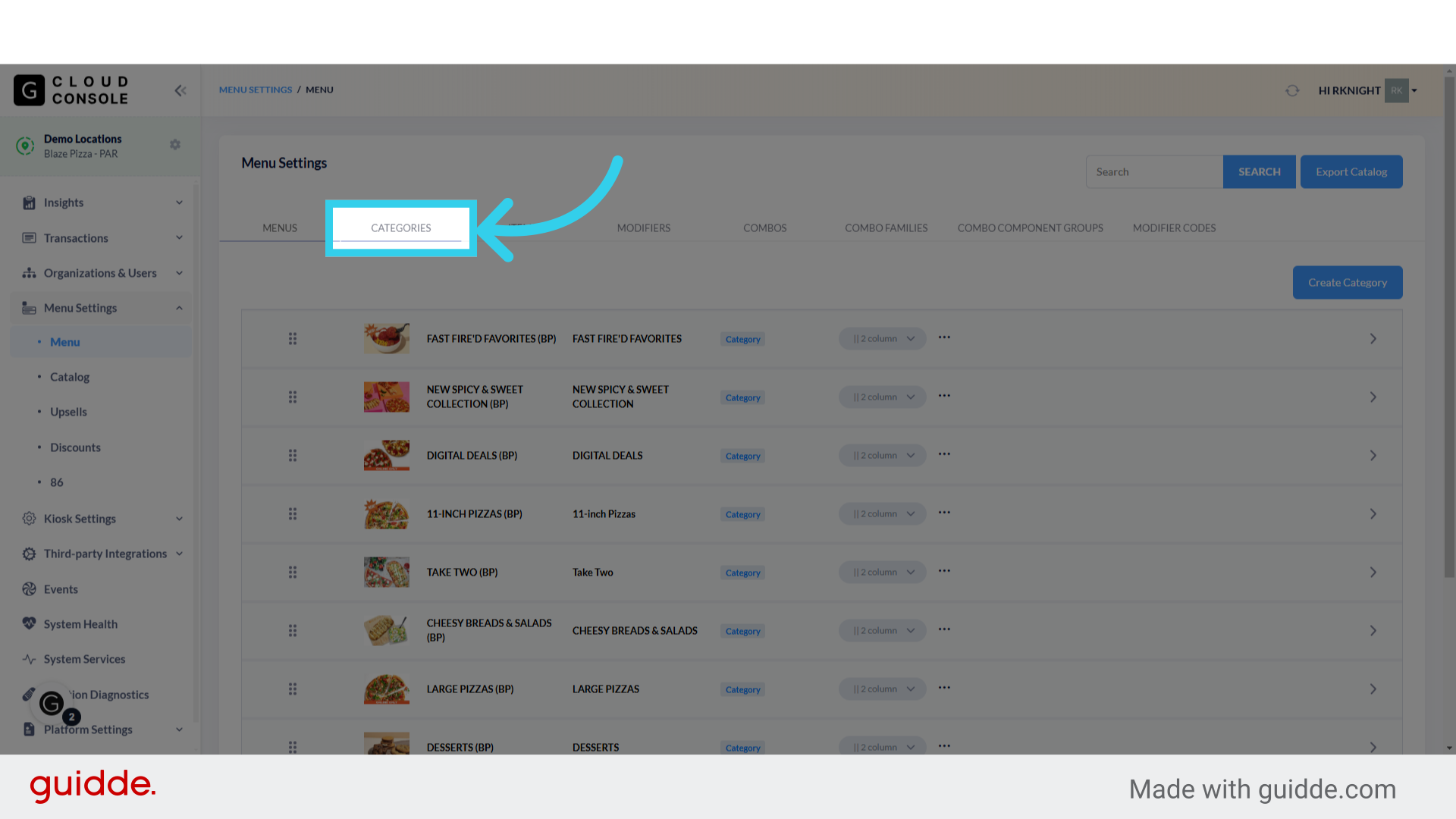How to add Images to Category Headers in the GRUBBRR Console