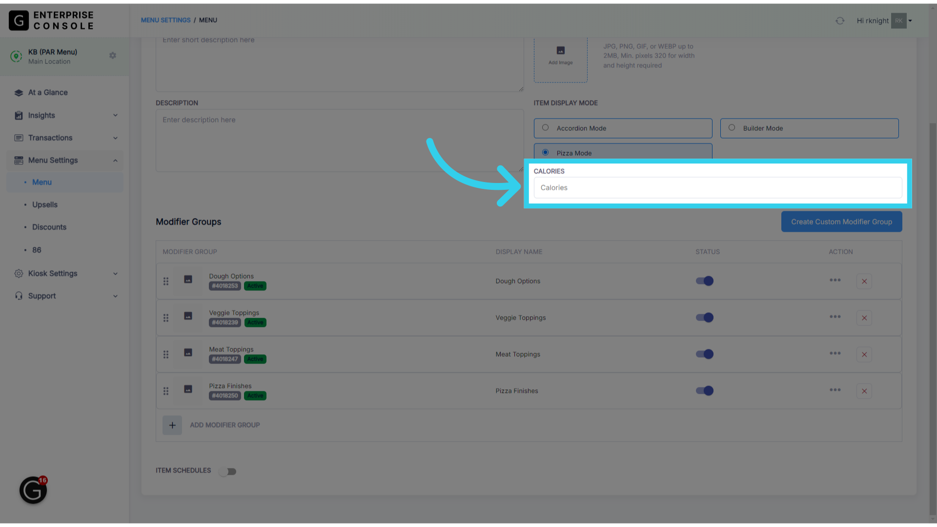 How to Configure Menu Items through the GRUBBRR Console