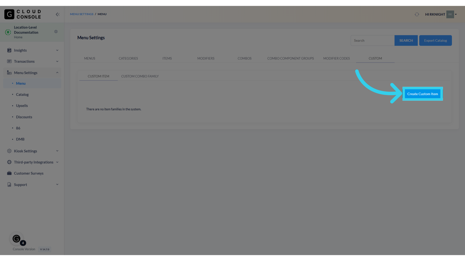 How to Create & Use "Custom Items" in the GRUBBRR Console
