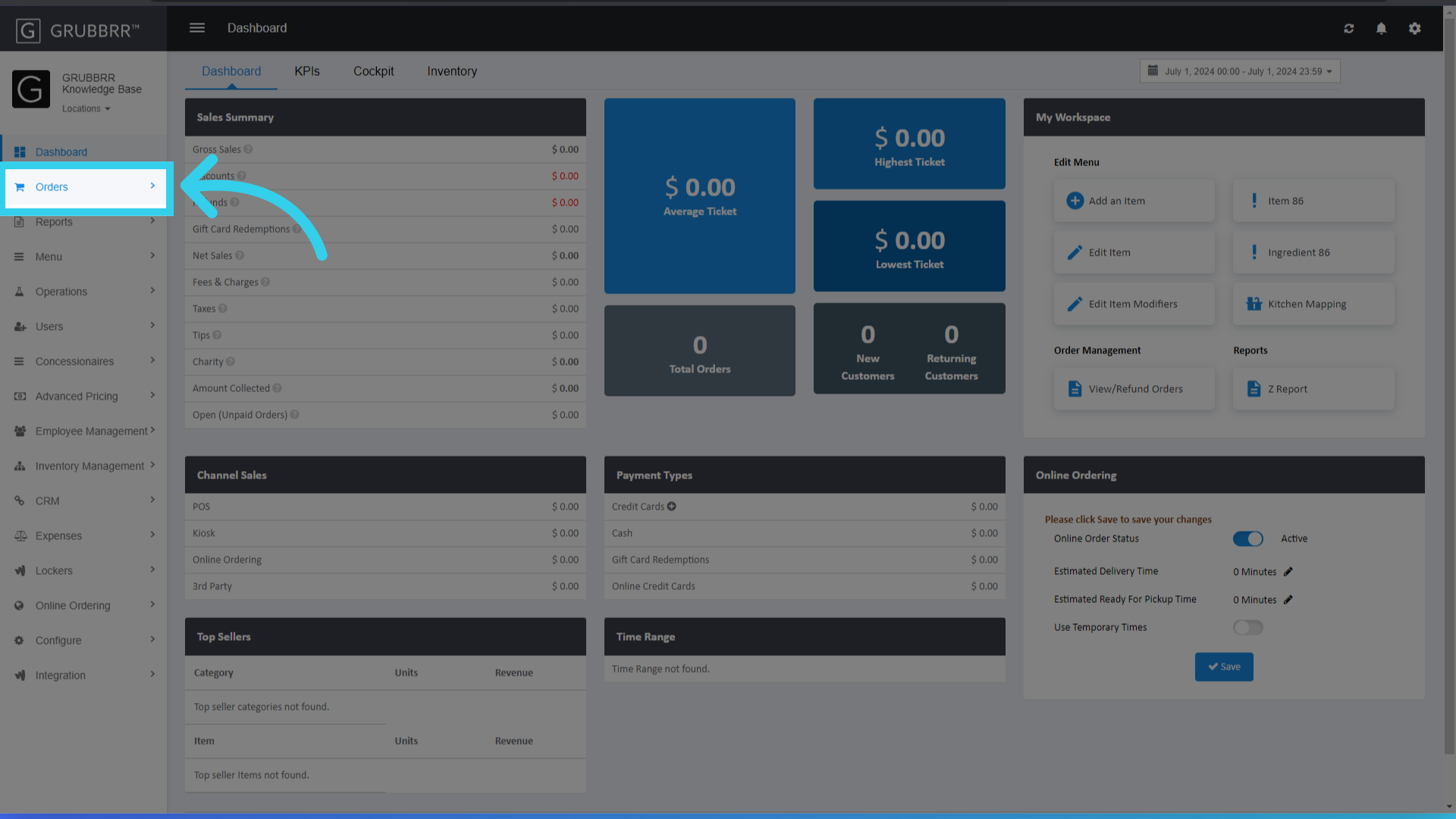 How to Refund Kiosk Orders through the GRUBBRR Portal