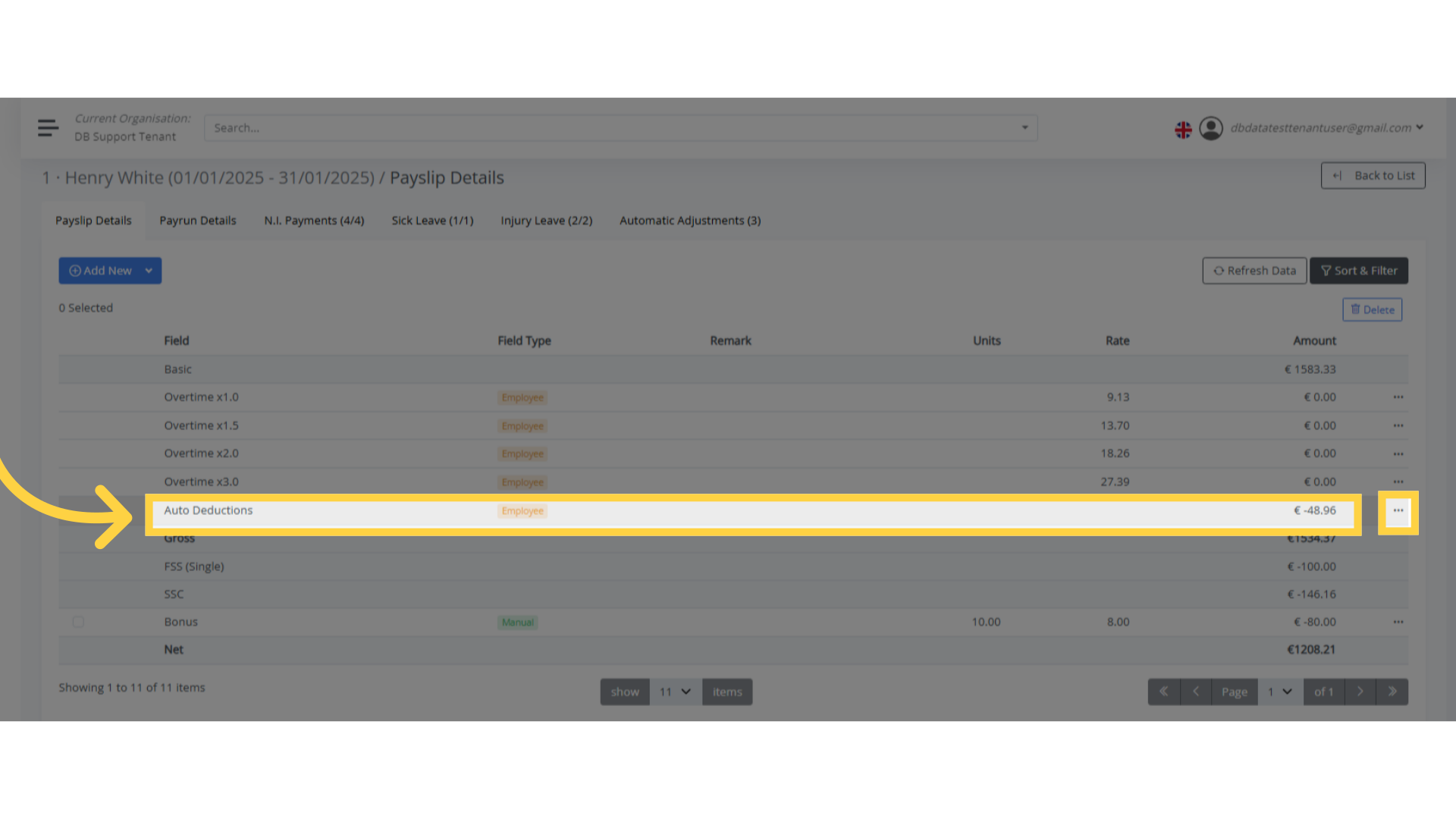 How do I process Sickness and Injury Benefit Deductions? - bitKode