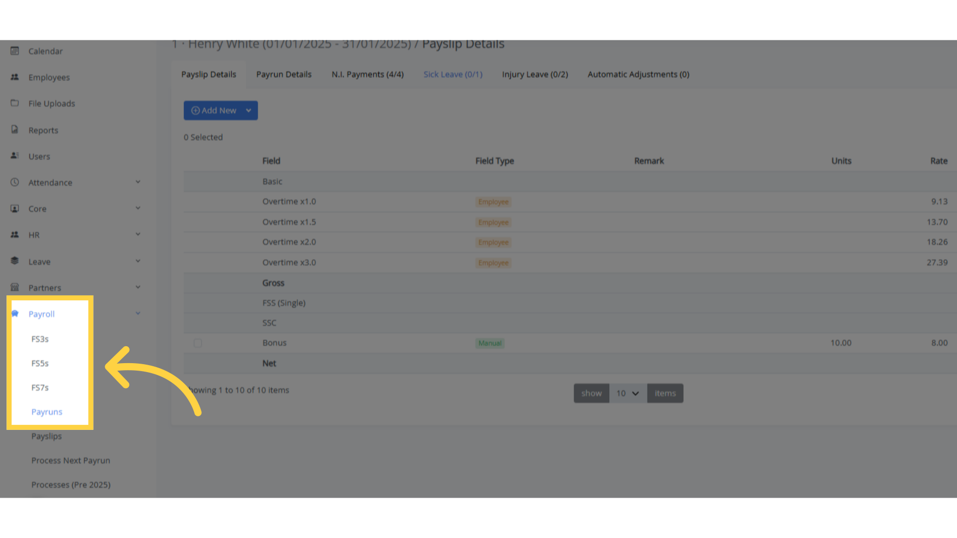 How do I process Sickness and Injury Benefit Deductions? - bitKode