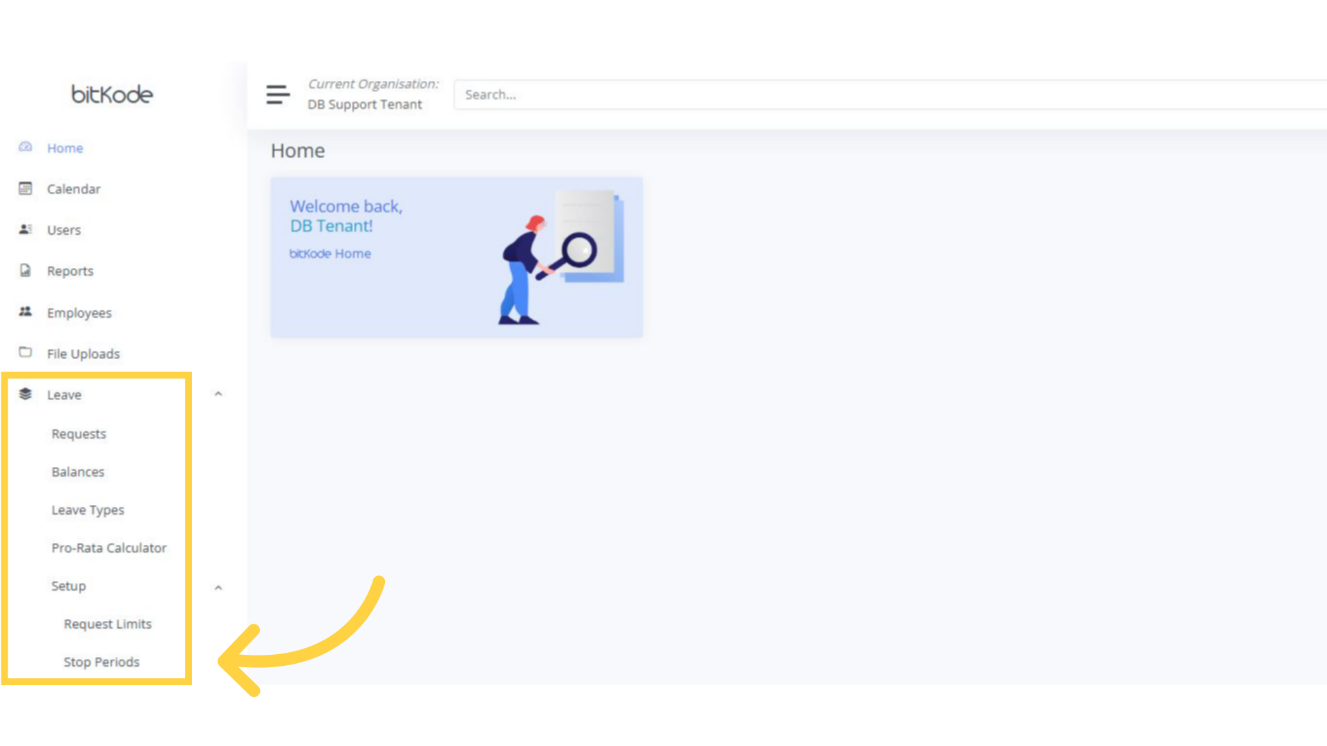 How do I set stop-leaving periods throughout the year? - bitKode