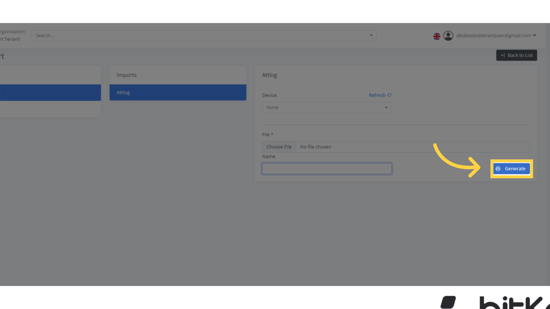 How do I download an Attendance Log (attlog) via USB from the device, and how do I upload it to ...