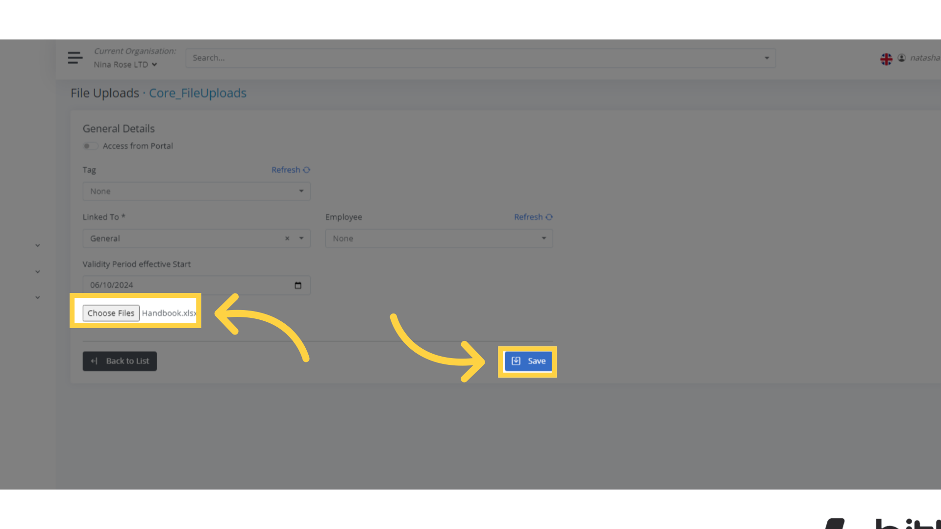 How do I upload files in the General Folder? - bitKode