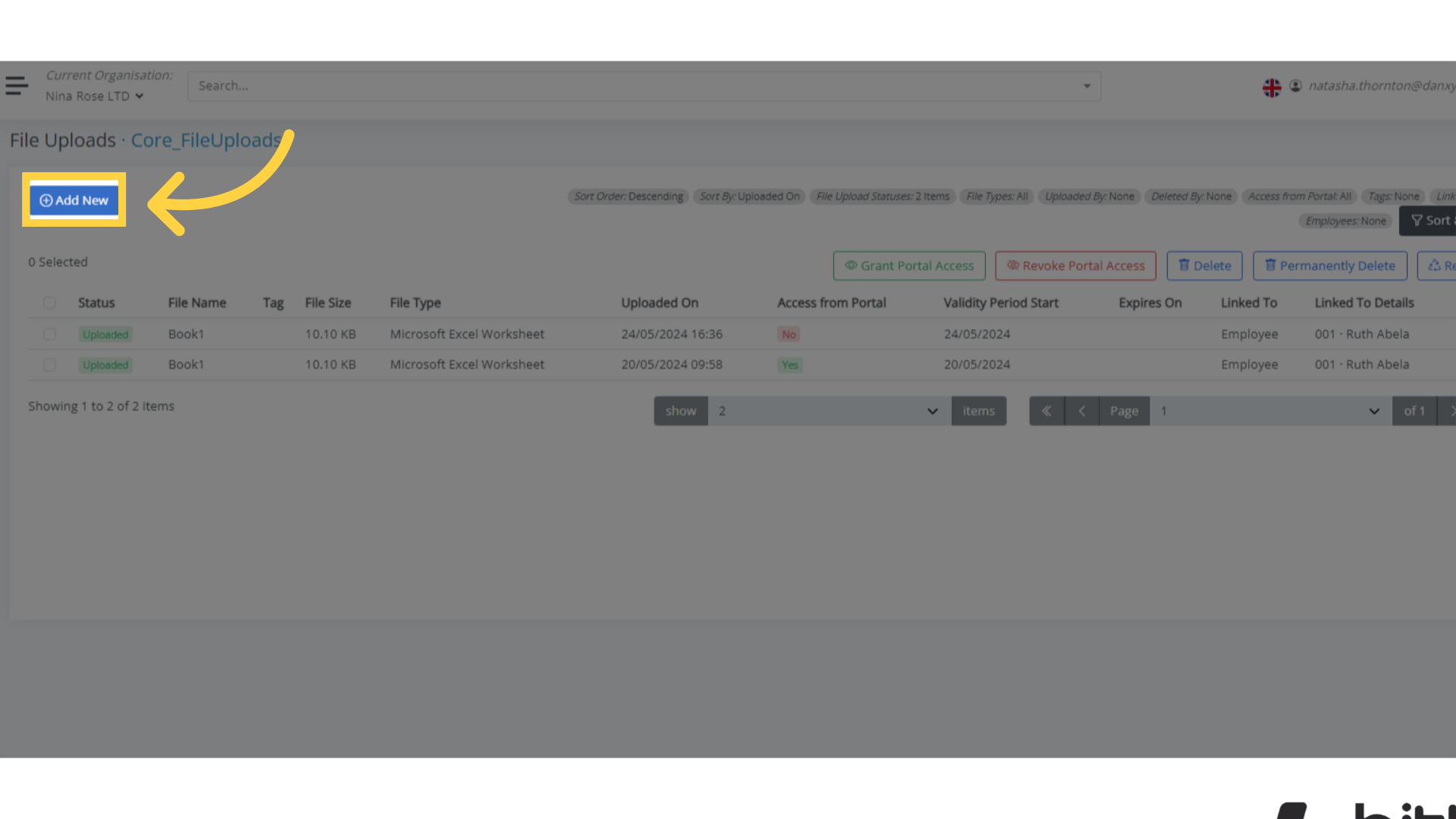 How do I upload files in the General Folder? - bitKode