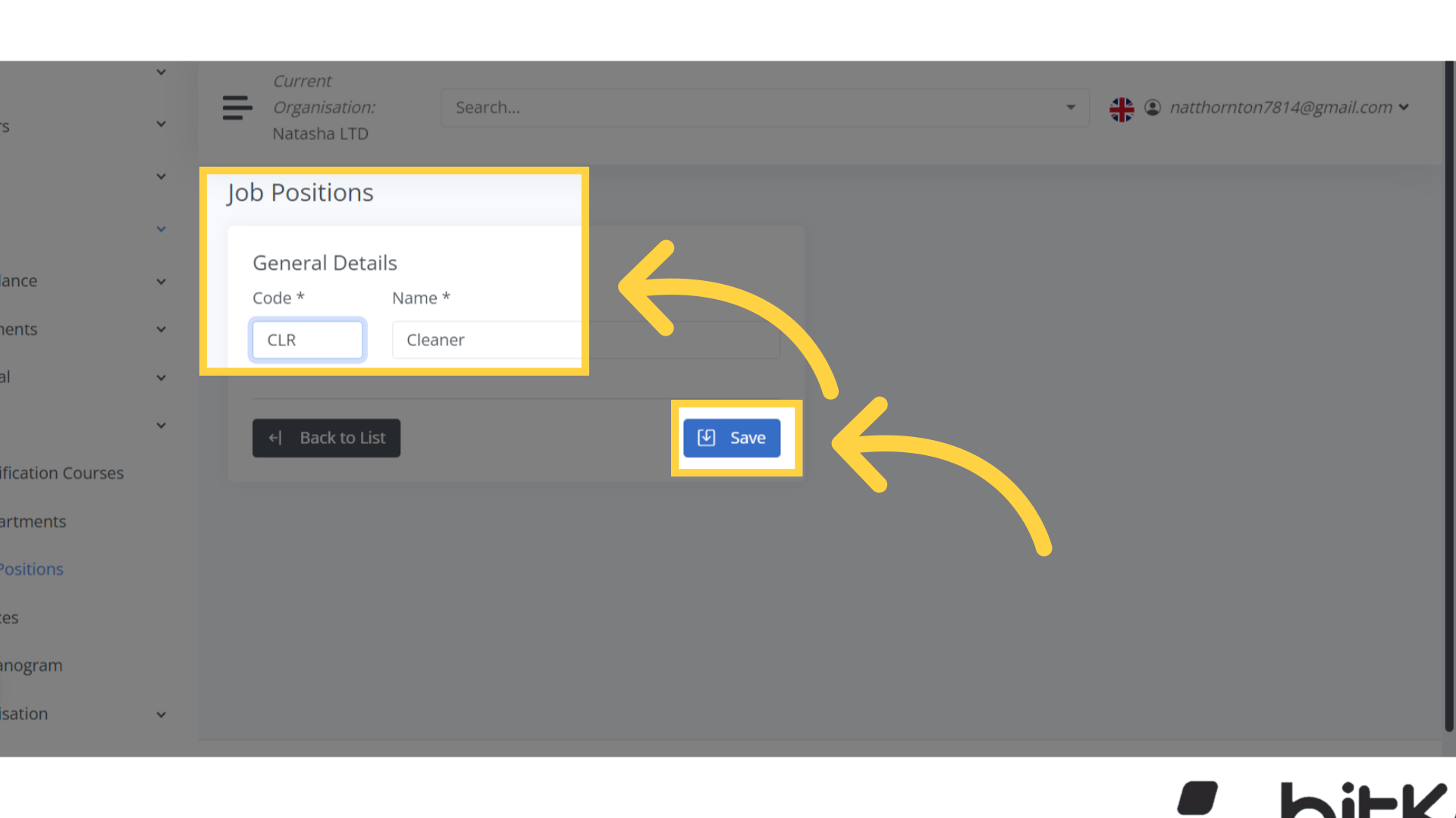How do I create job positions? - bitKode