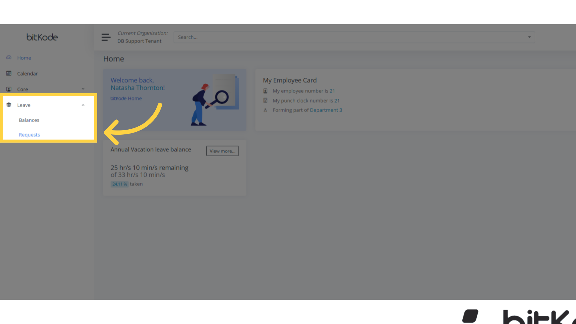 How do I book my own leave? - bitKode