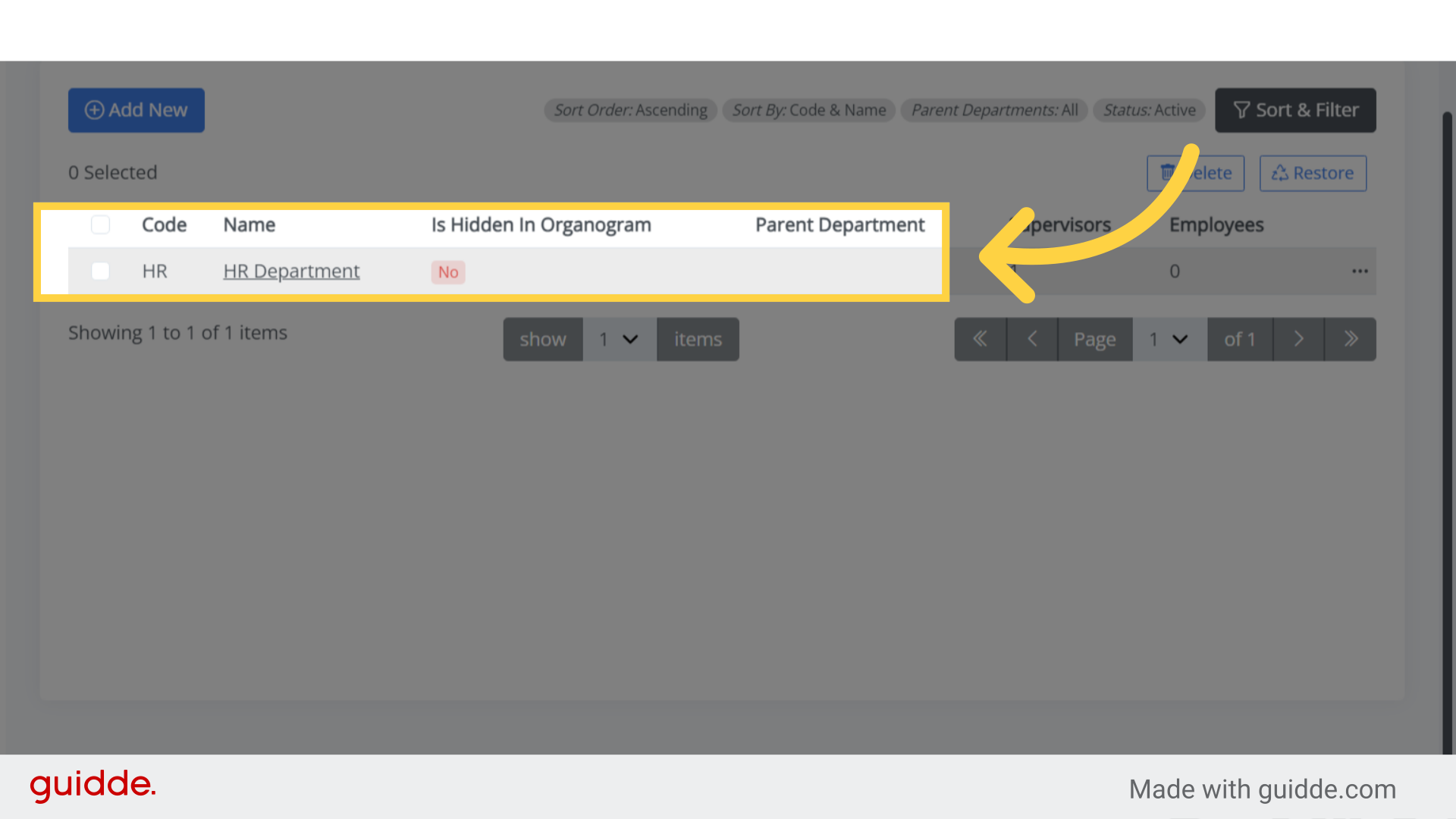 How do I set up the department's supervisor? - bitKode