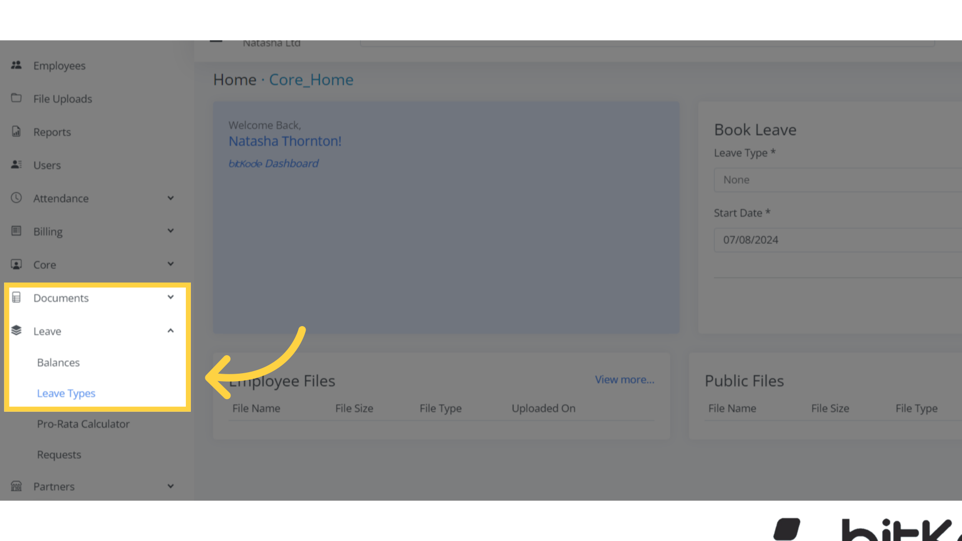 How do I set up basic leave settings and leave types? - bitKode