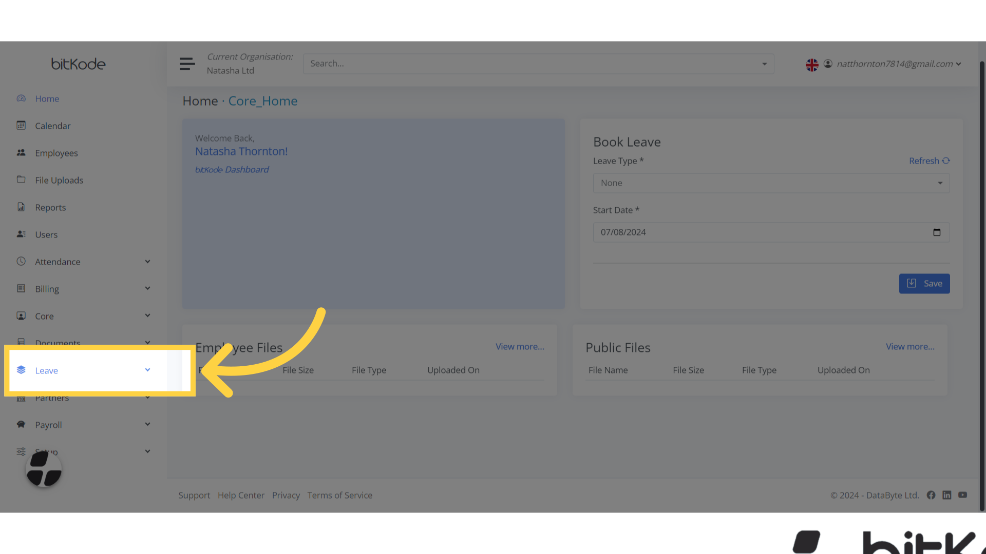 How do I set up basic leave settings and leave types? - bitKode