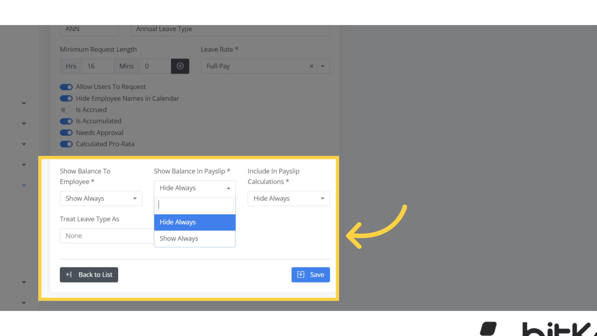 How do I set up basic leave settings and leave types? - bitKode