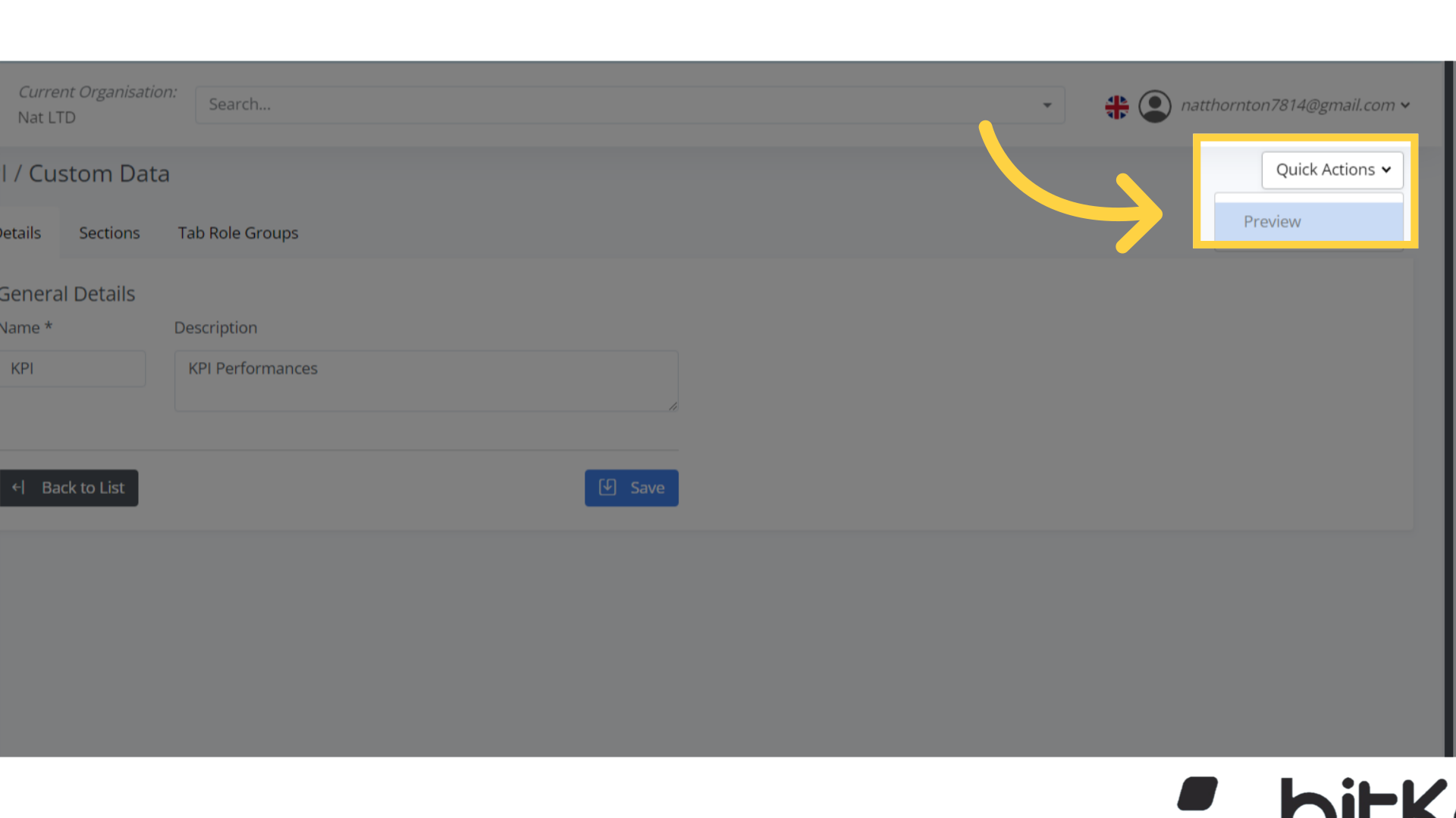 How do I preview a custom tab? - bitKode