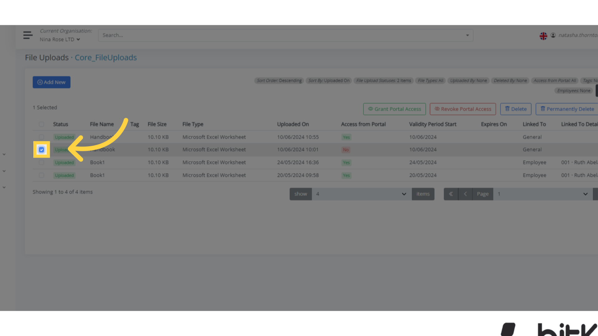 How do I revoke portal access for file uploads for all employees? - bitKode