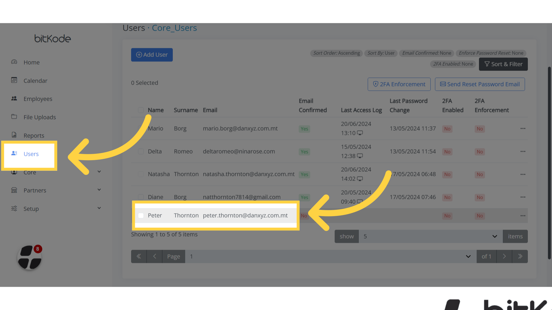 How do I Link a User with an Employee? - bitKode