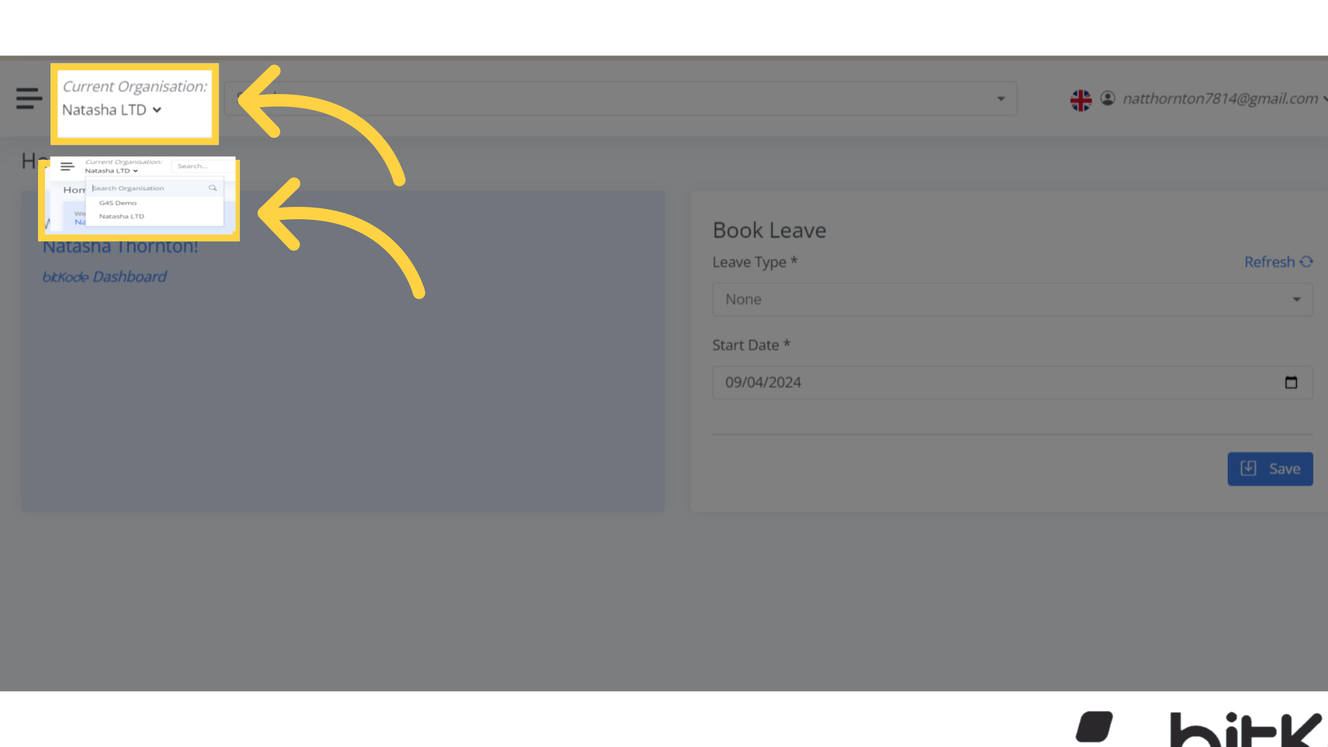 How do I switch companies? - bitKode