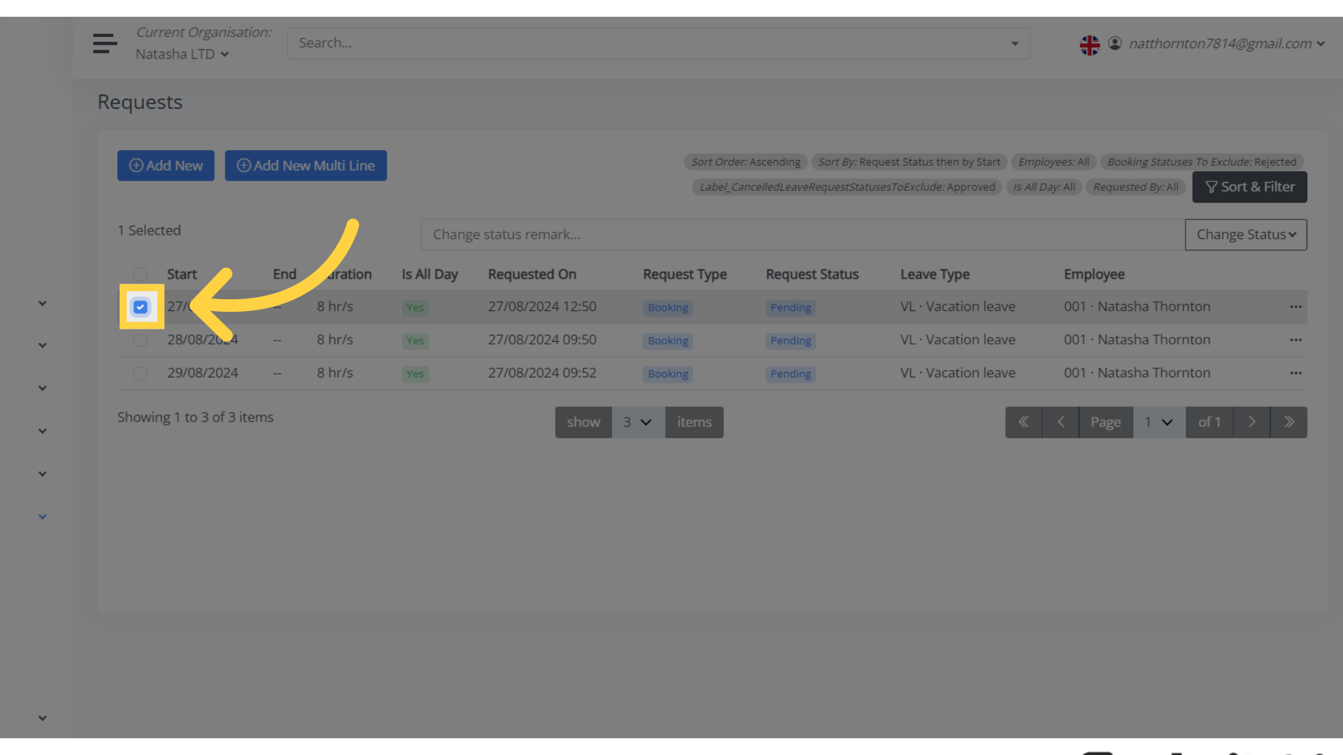 How do I view and approve leave requests? - bitKode