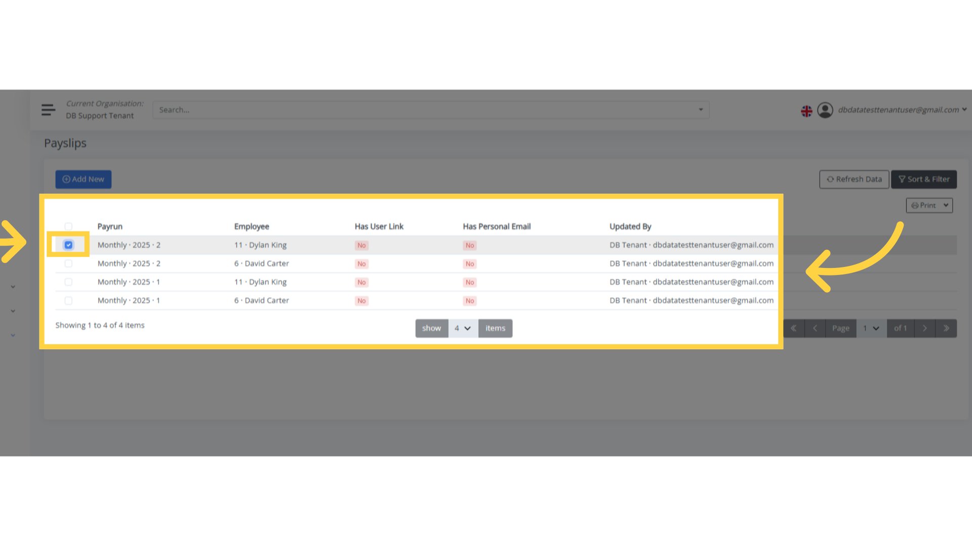 How can I generate payslips for employees without an email? - bitKode