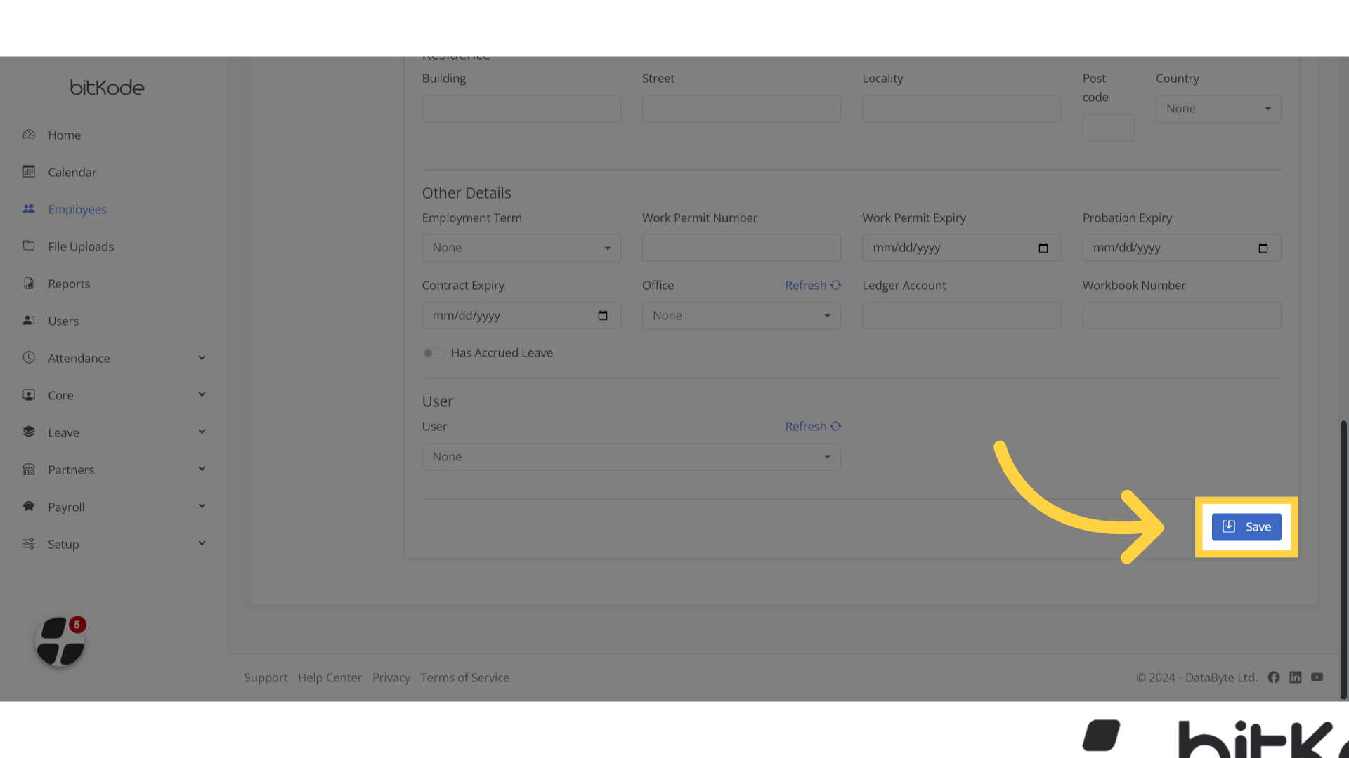 How do I link an employee to HR? - bitKode