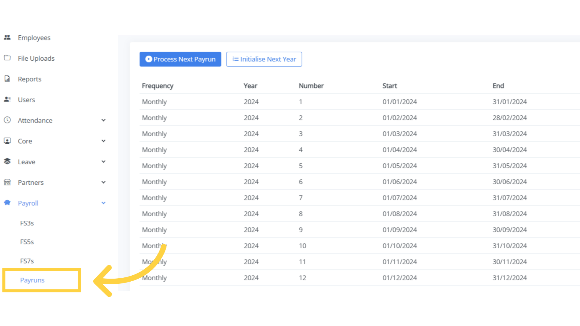 How do I open a finalized payrun? - bitKode