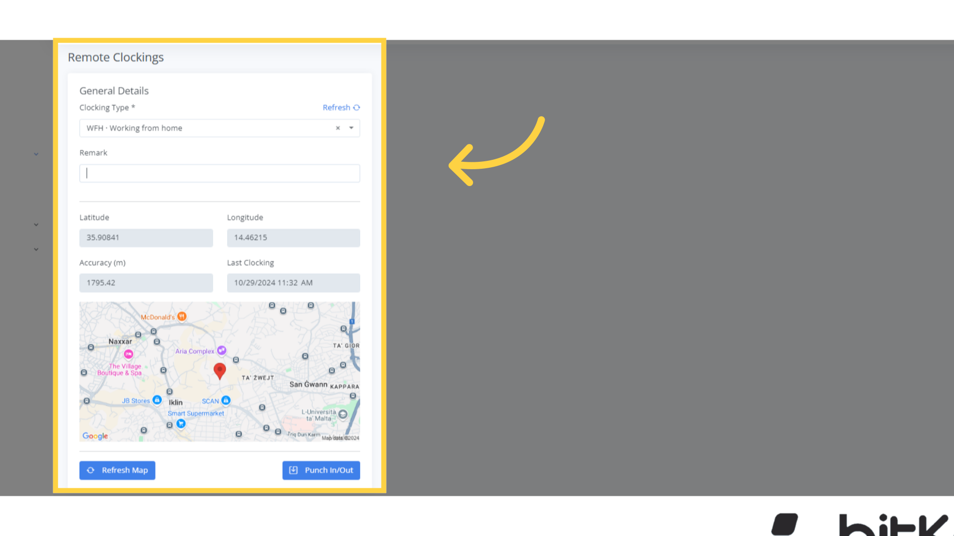 How do I punch in/out using a smartphone or a computer? - bitKode