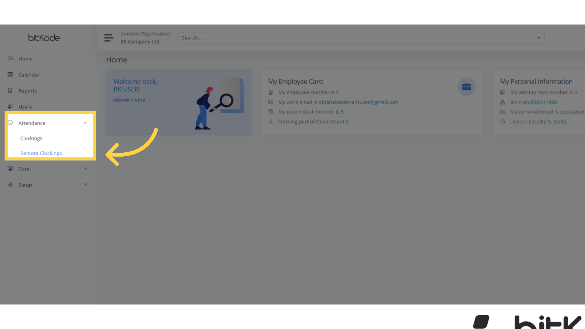 How do I punch in/out using a smartphone or a computer? - bitKode