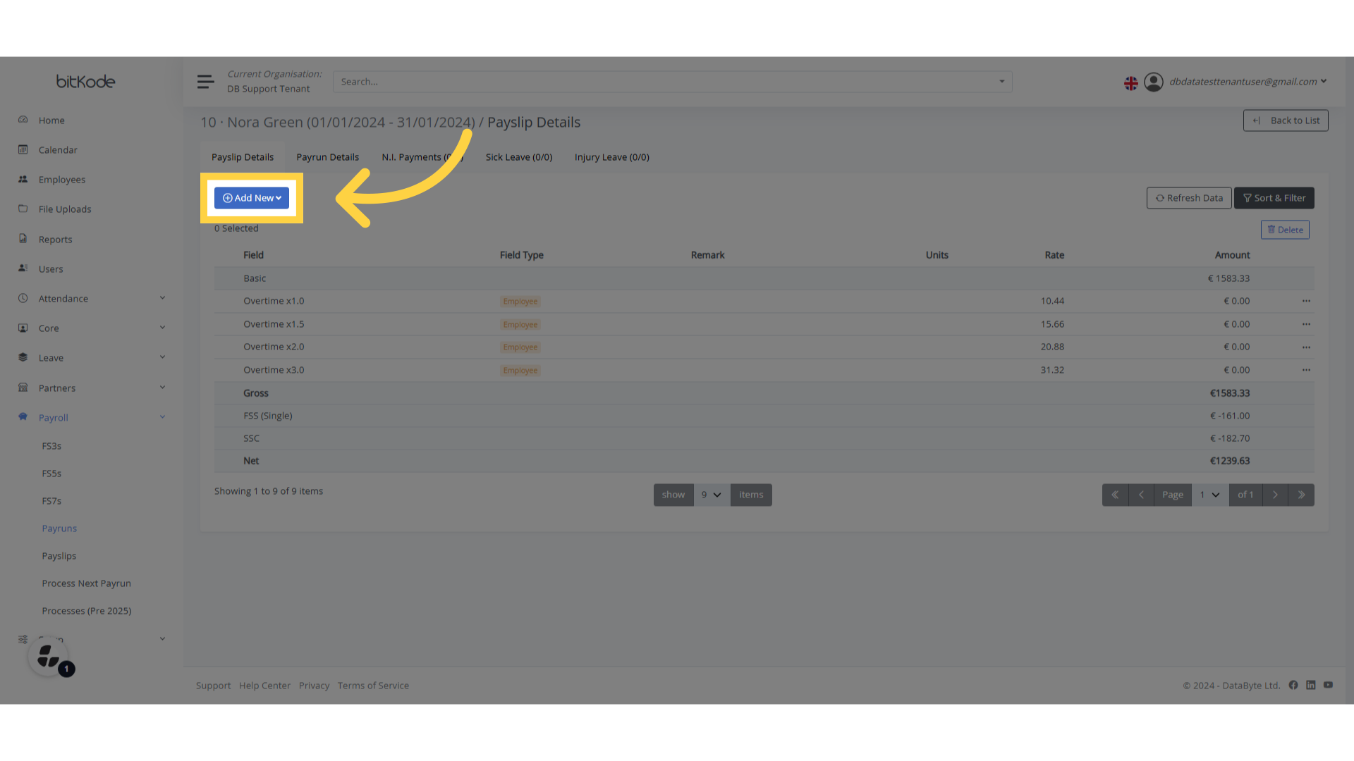How do I add manual Payroll Adjustments? - bitKode
