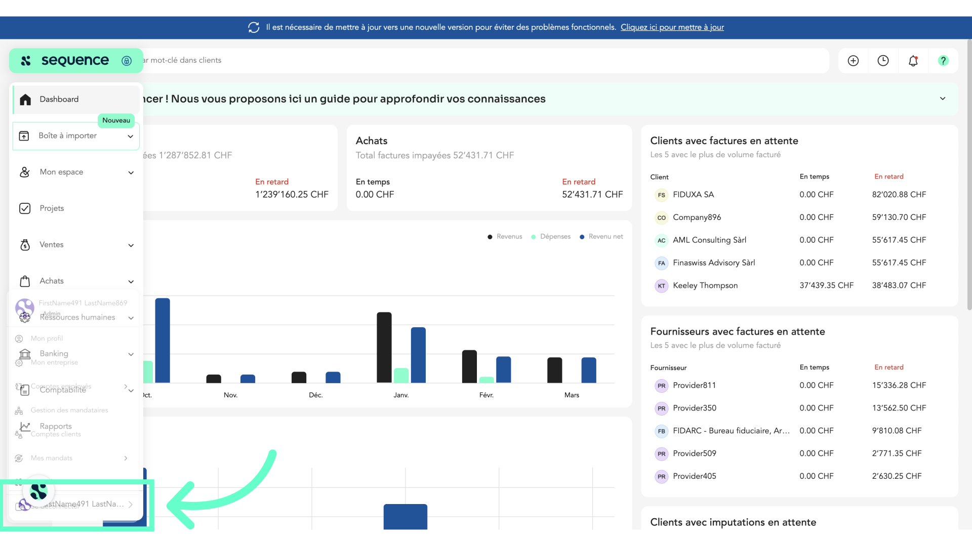 Comment configurer la numérotation des factures