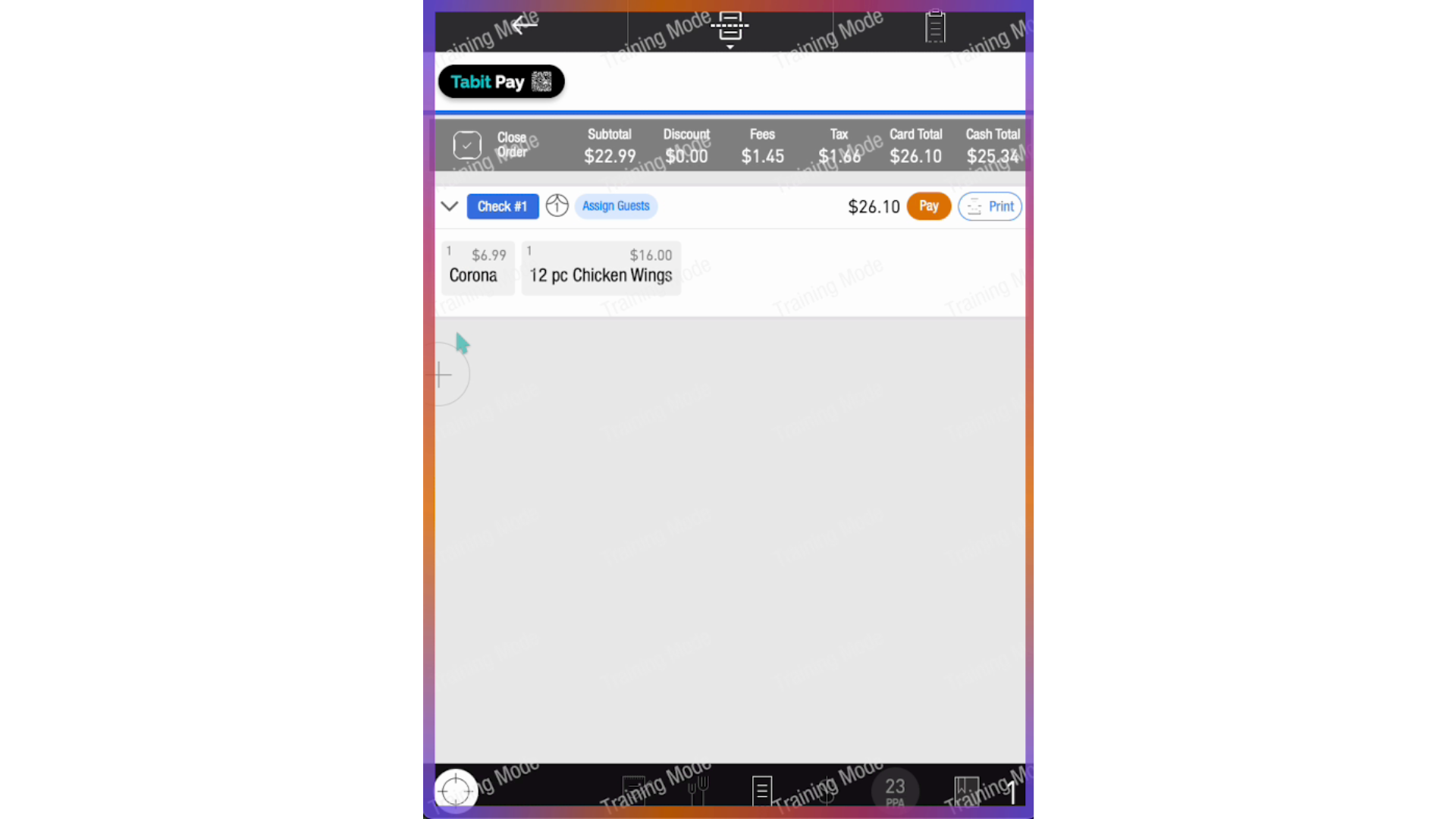 Training Mode on PAD – Tabit Help Center