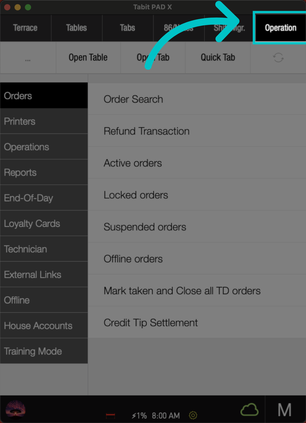 Where to find active orders on the PAD – Tabit Help Center