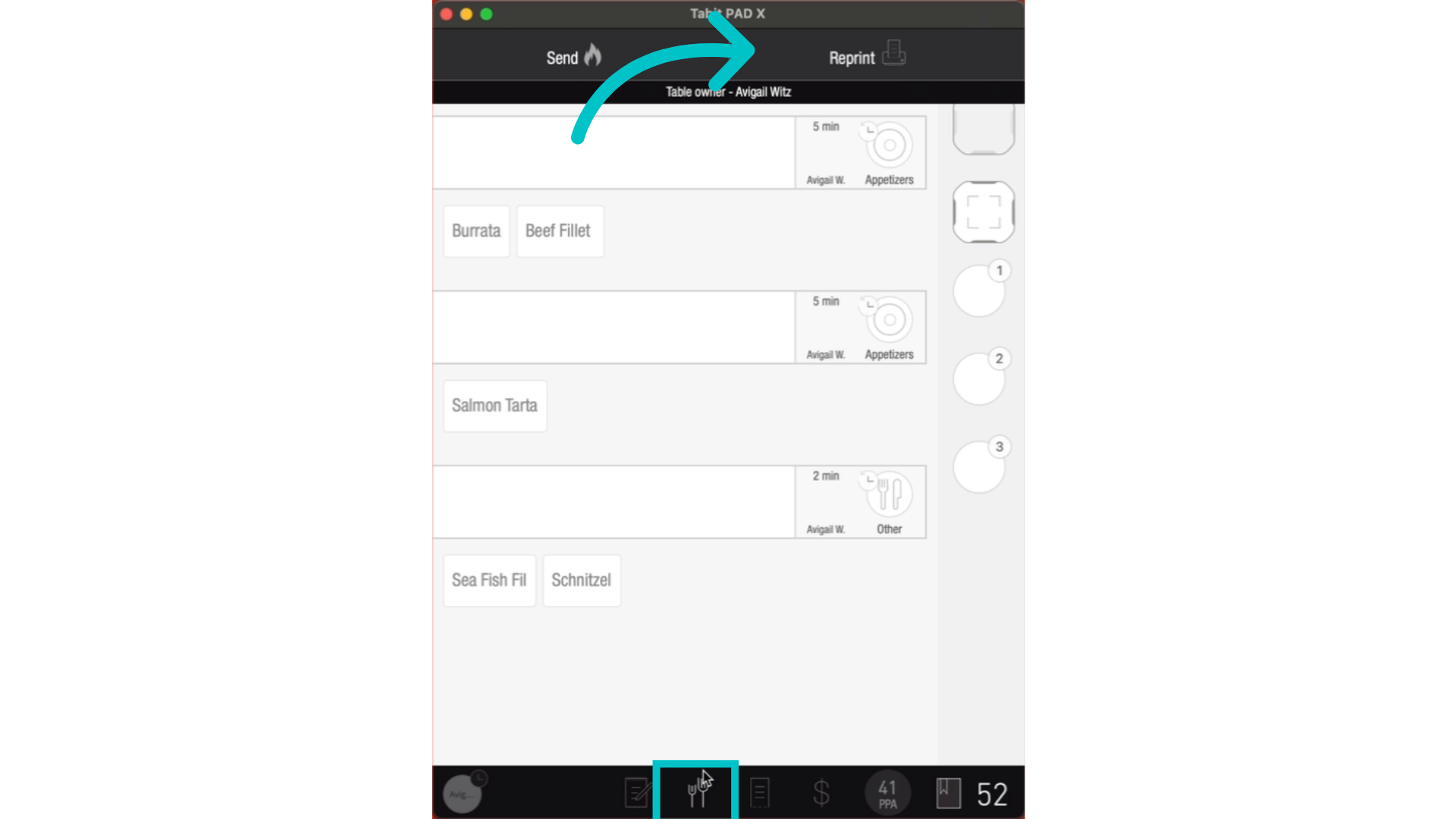 Reprinting a kitchen ticket – Tabit Help Center