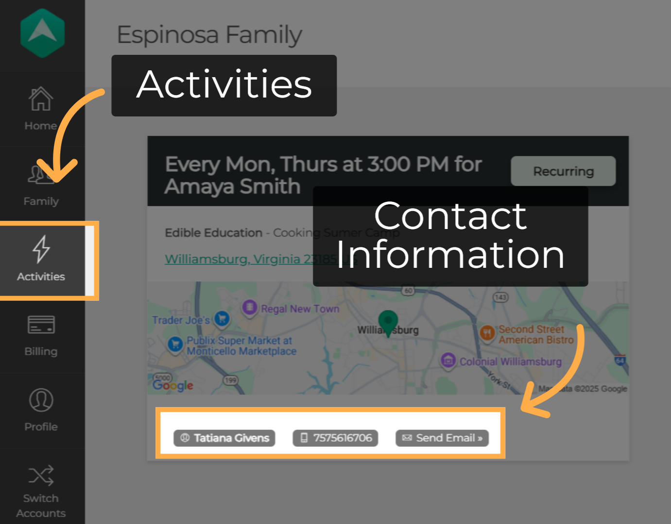 How to Update Your Activity Contact Information