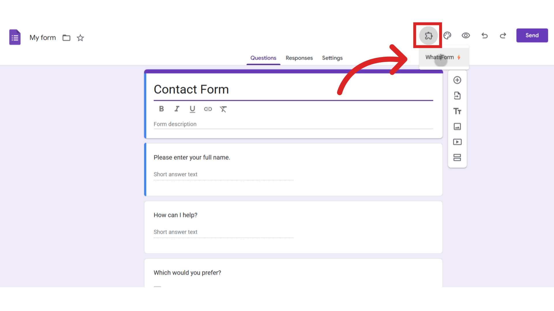 ¿Cómo convertir un formulario de Google en un WhatsForm? | Whatsform ...