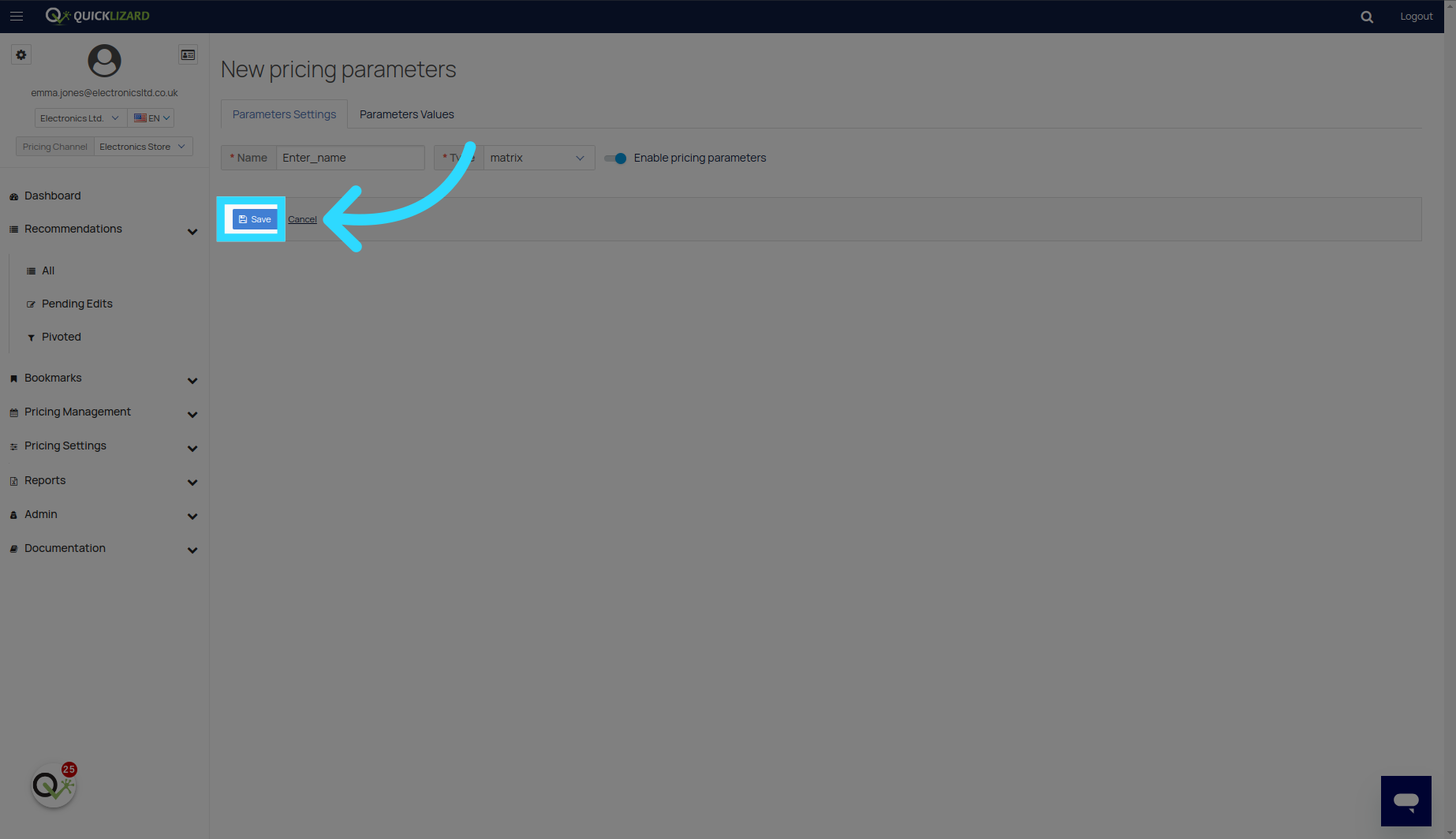 How To - Create a new Parameter Sheet – Quicklizard