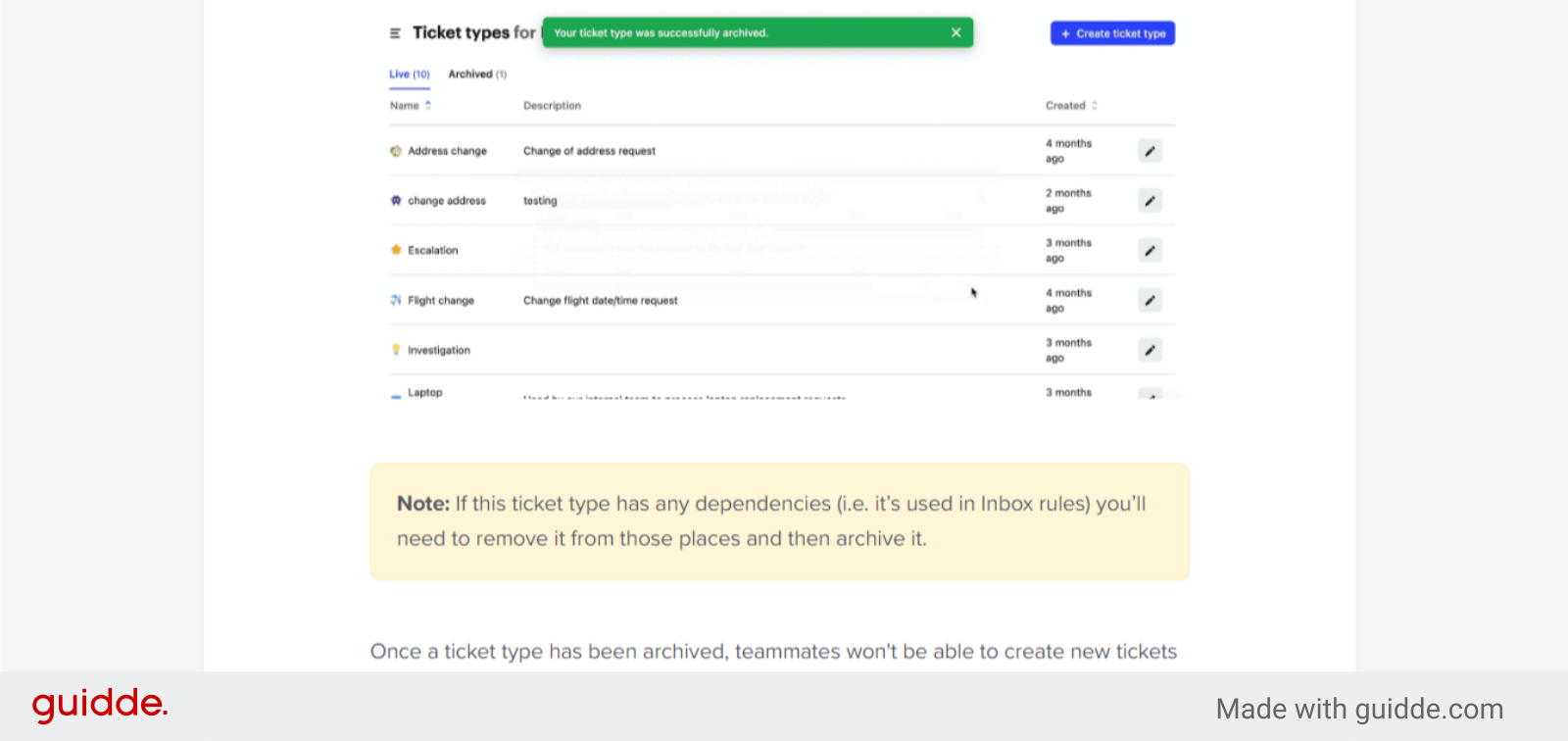 How to create custom ticket types on Intercom - Guidde | Gallery