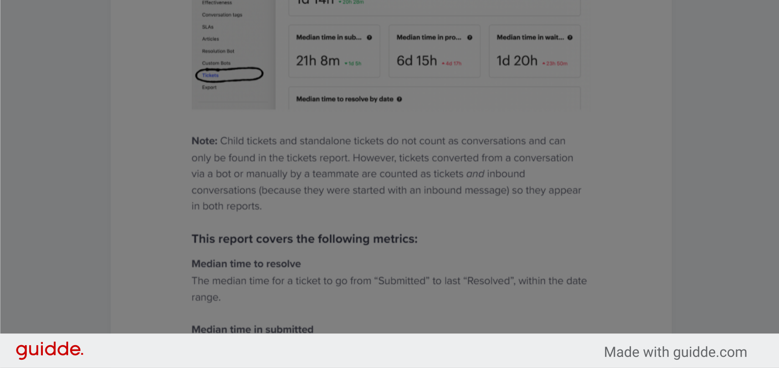 How to run a report on tickets, on Intercom - Guidde | Gallery